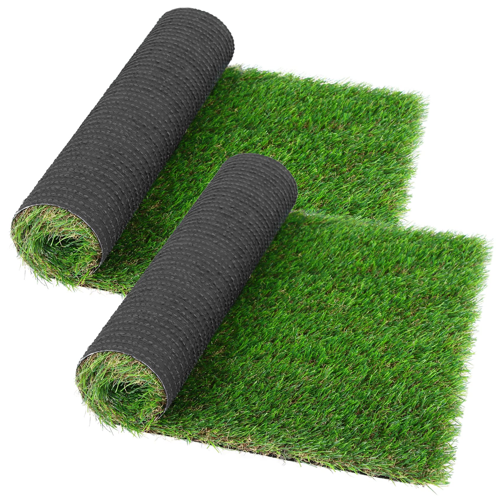 Amazon.com: GLOBREEN 2 Pack Green Artificial Grass Rug, Thick Outdoor ...