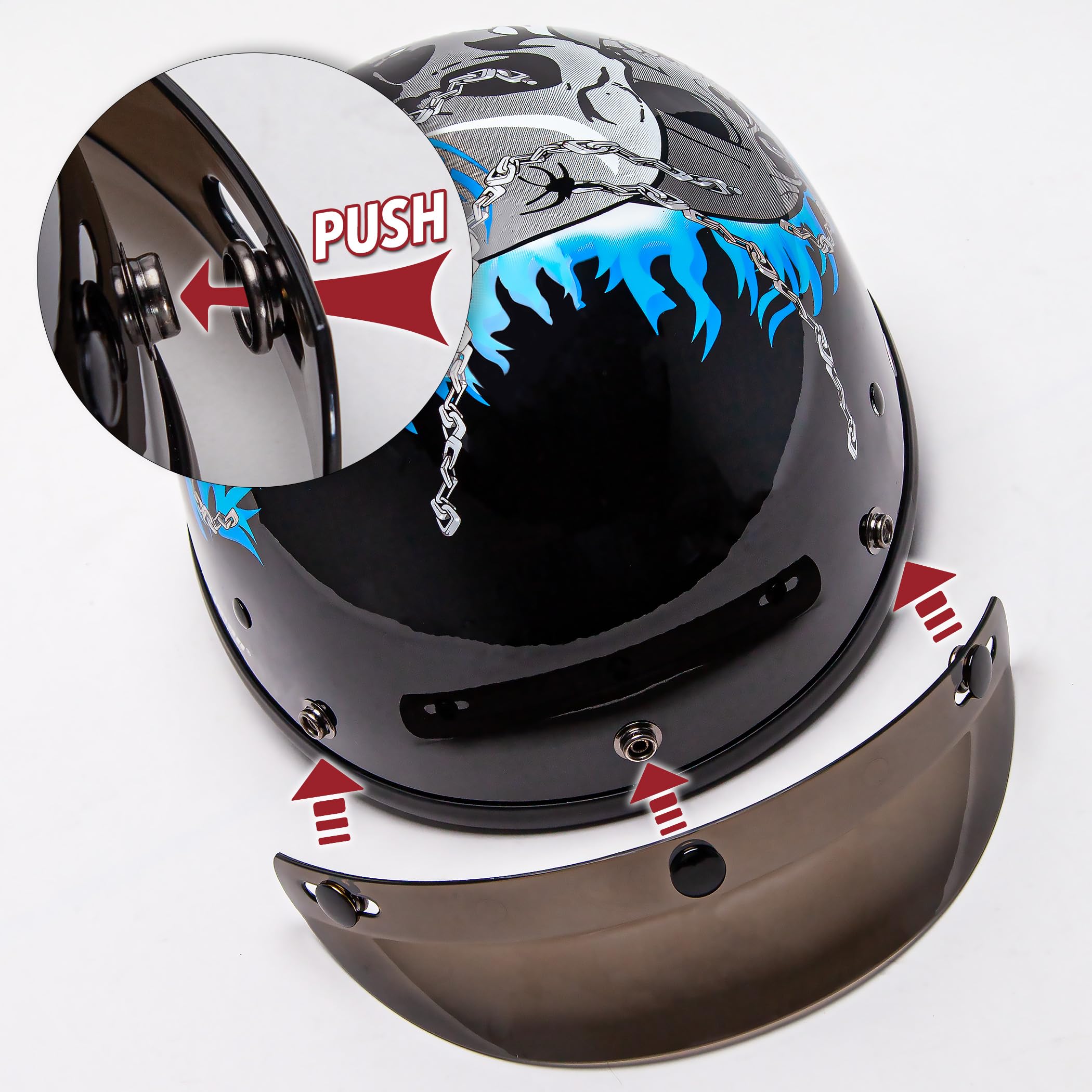 Snapklik.com : Cartman Cruiser Scooter Motorcycle Half Face Helmet