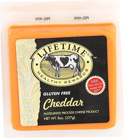 Amazon.com: LIFETIME CHEESE Fat Free Cheddar Cheese, 8 OZ : Grocery ...