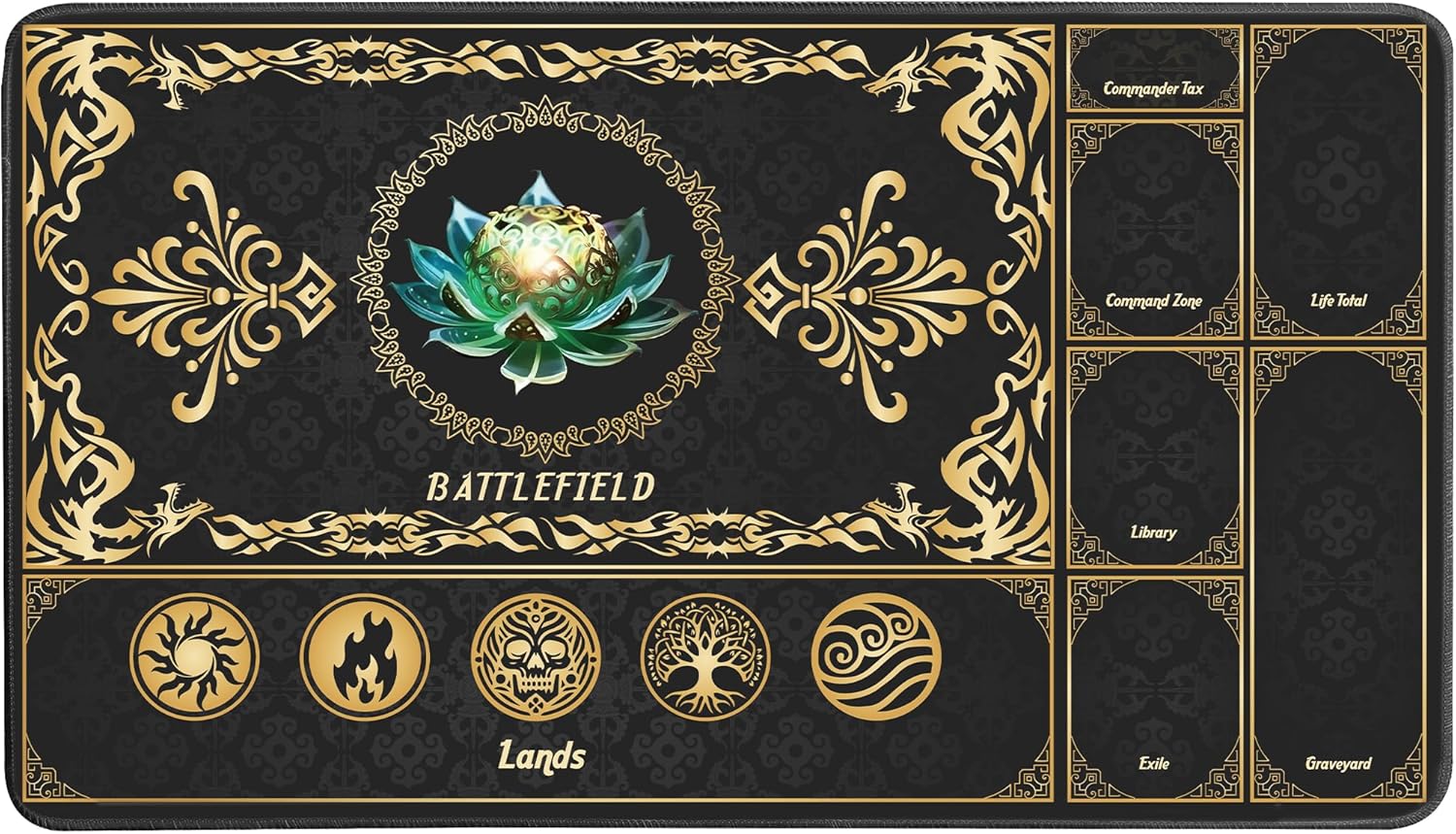 Amazon.com: PROMAXIBINDER MTG Playmat with Magic Zones, 24x14in Playmat ...