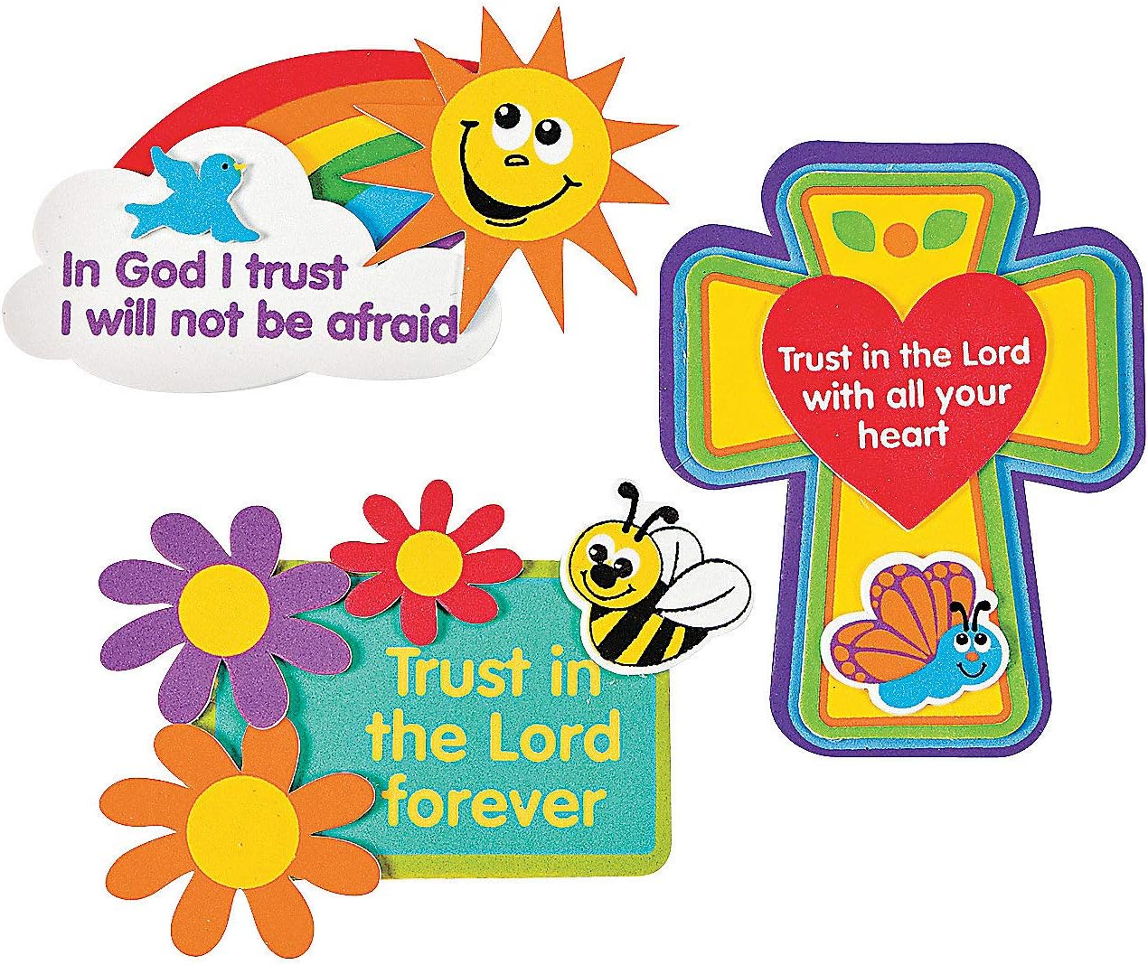 Amazon.com: Fun Express Trust in The Lord Magnet Craft Kit - Religious ...