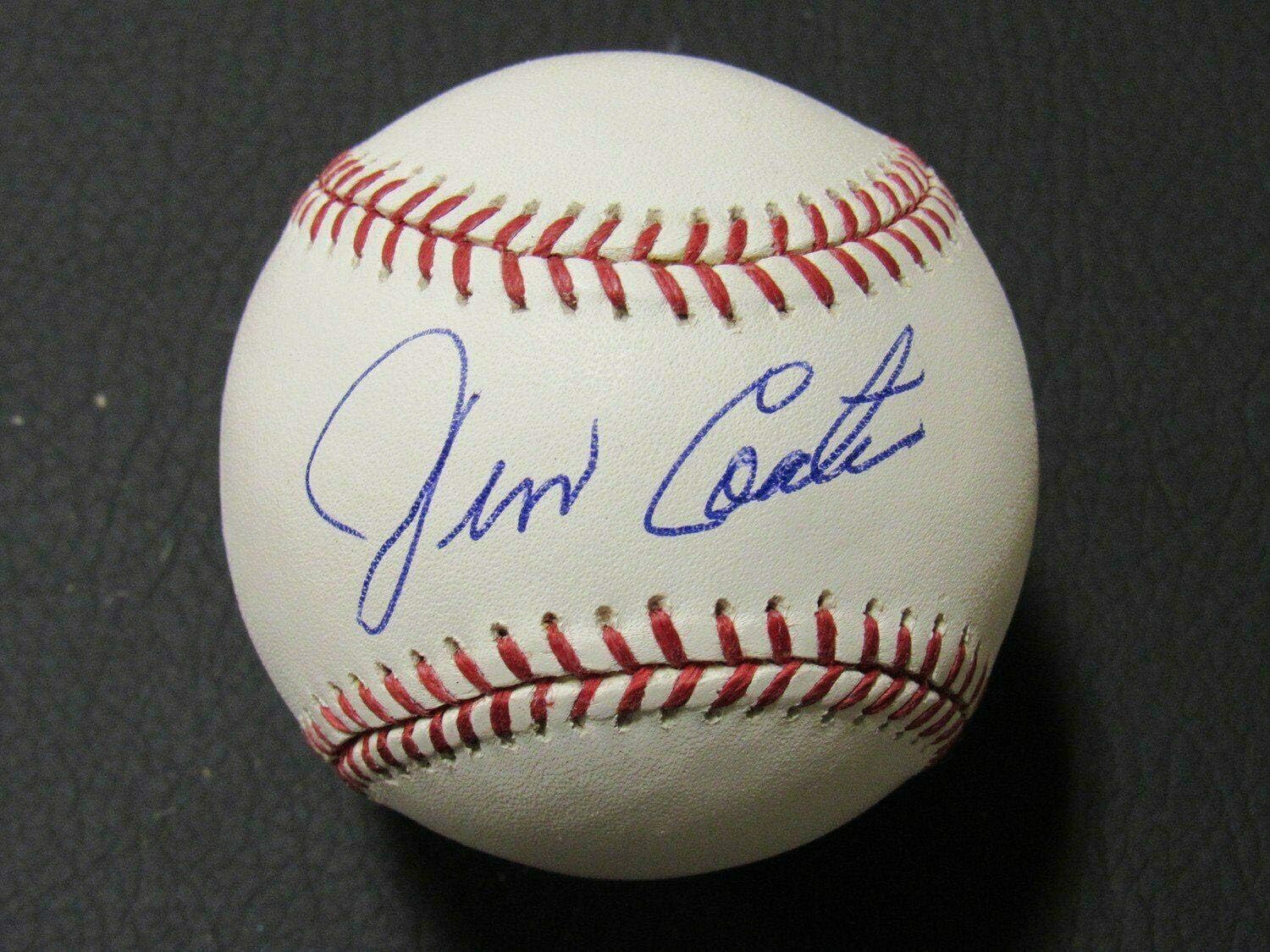 Jim Coates Autographed Ball - Rawlings OML B99 - Autographed Baseballs ...
