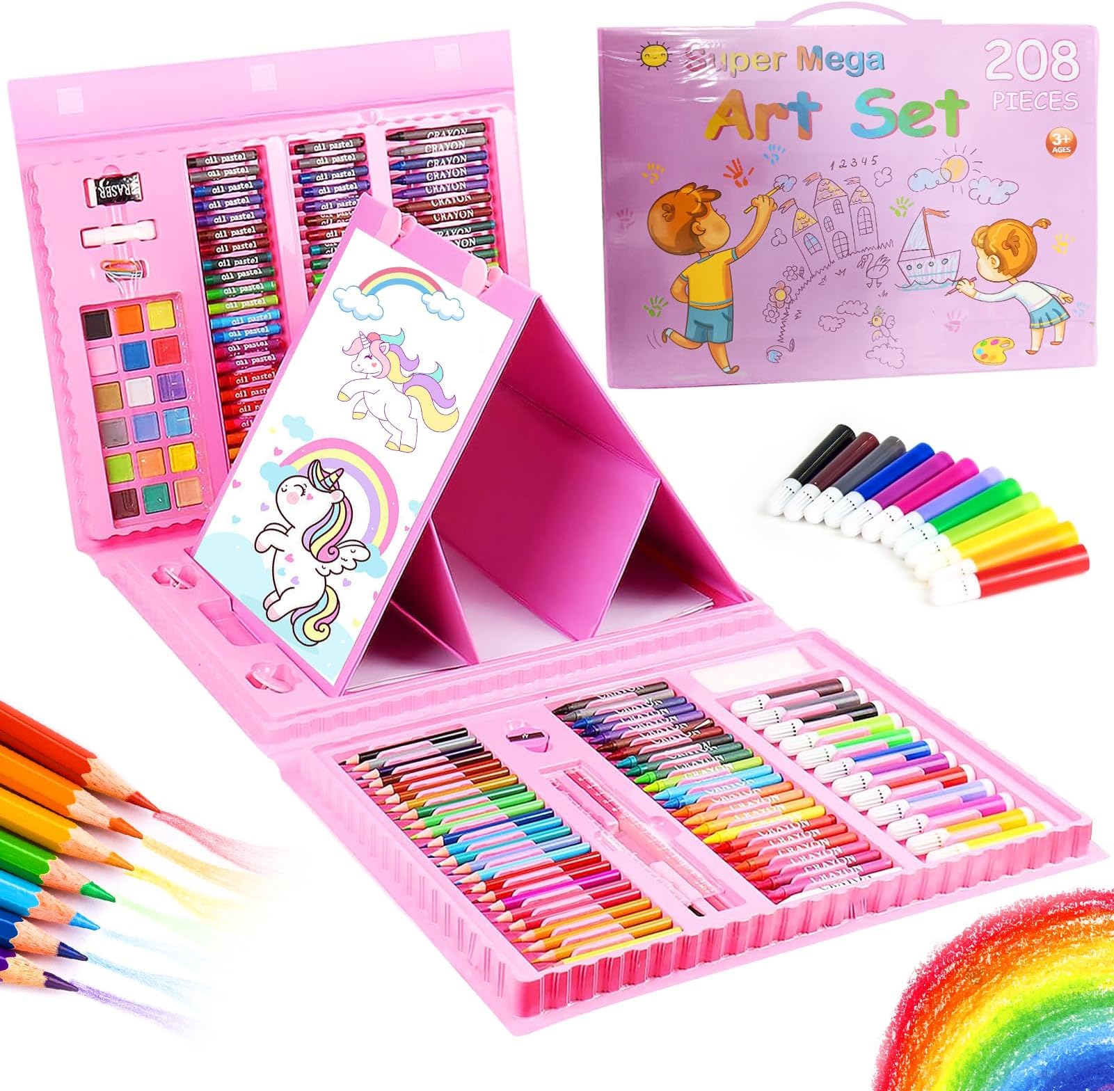 Allssal Art Set for Kids 6-12, 208pcs Kids Colouring Sets Colouring ...