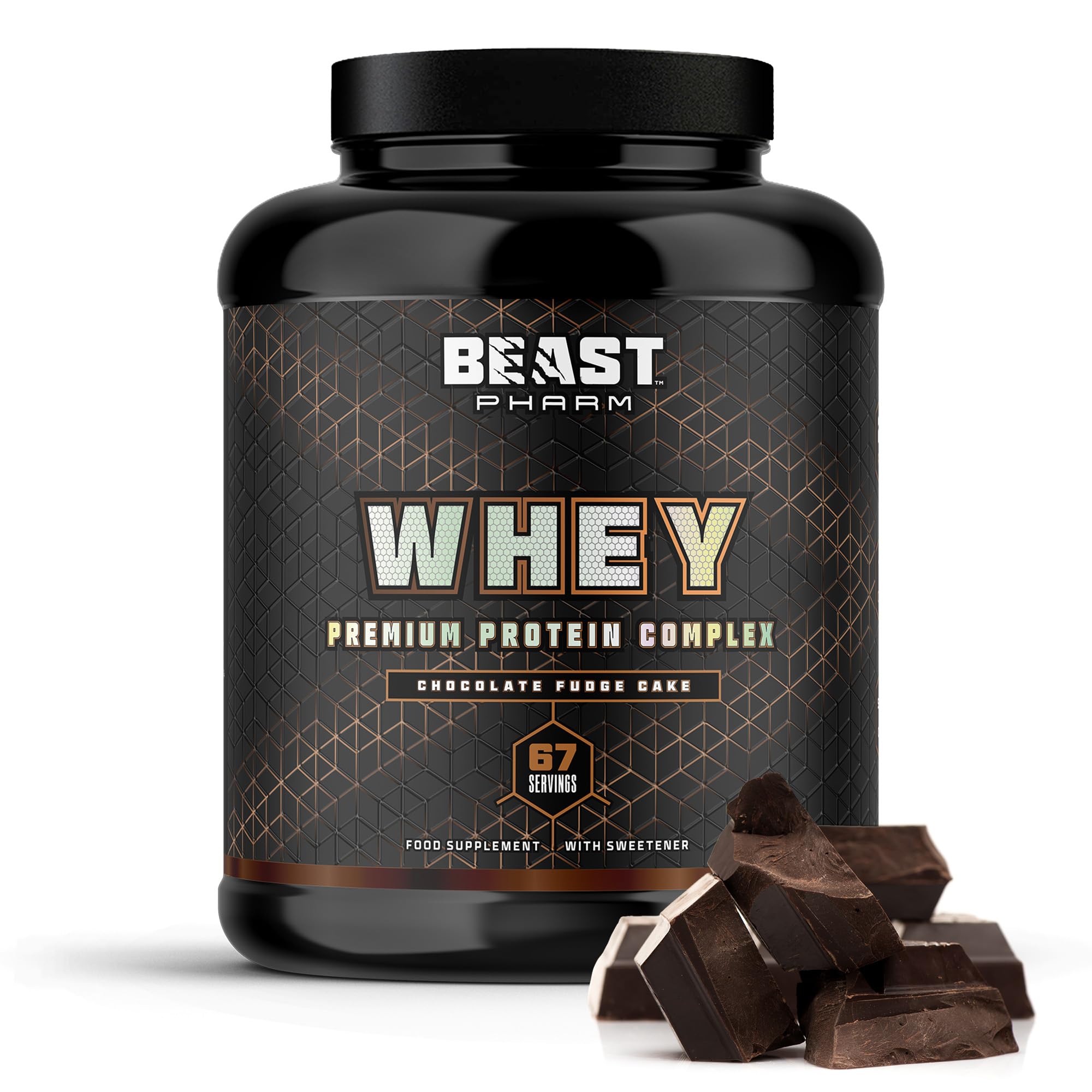 Beast Pharm | Whey Protein Powder | Huge 2KG / 67 Servings Tub | Eddie ...