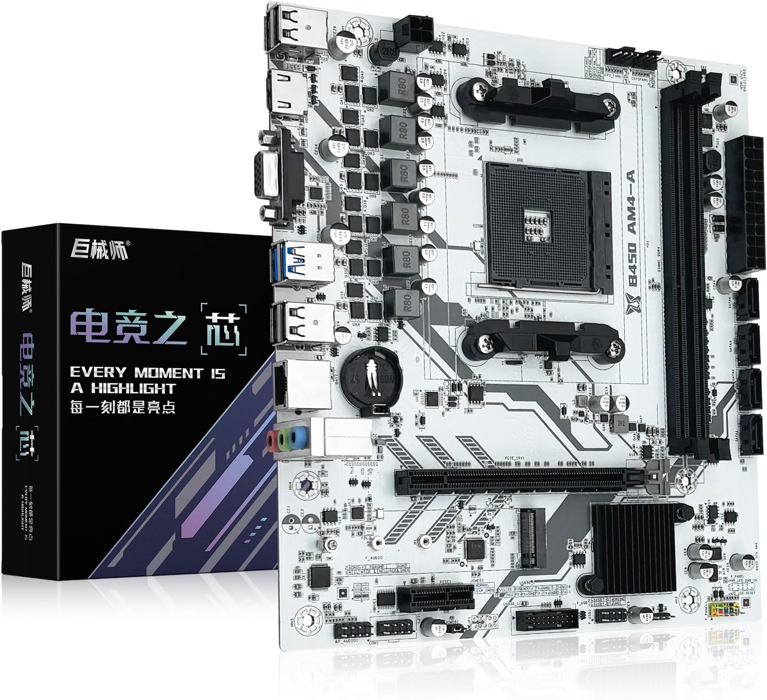 Amazon.com: JUXIESHI B450 Motherboard Supports AMD Ryzen 5th/4th/3rd ...