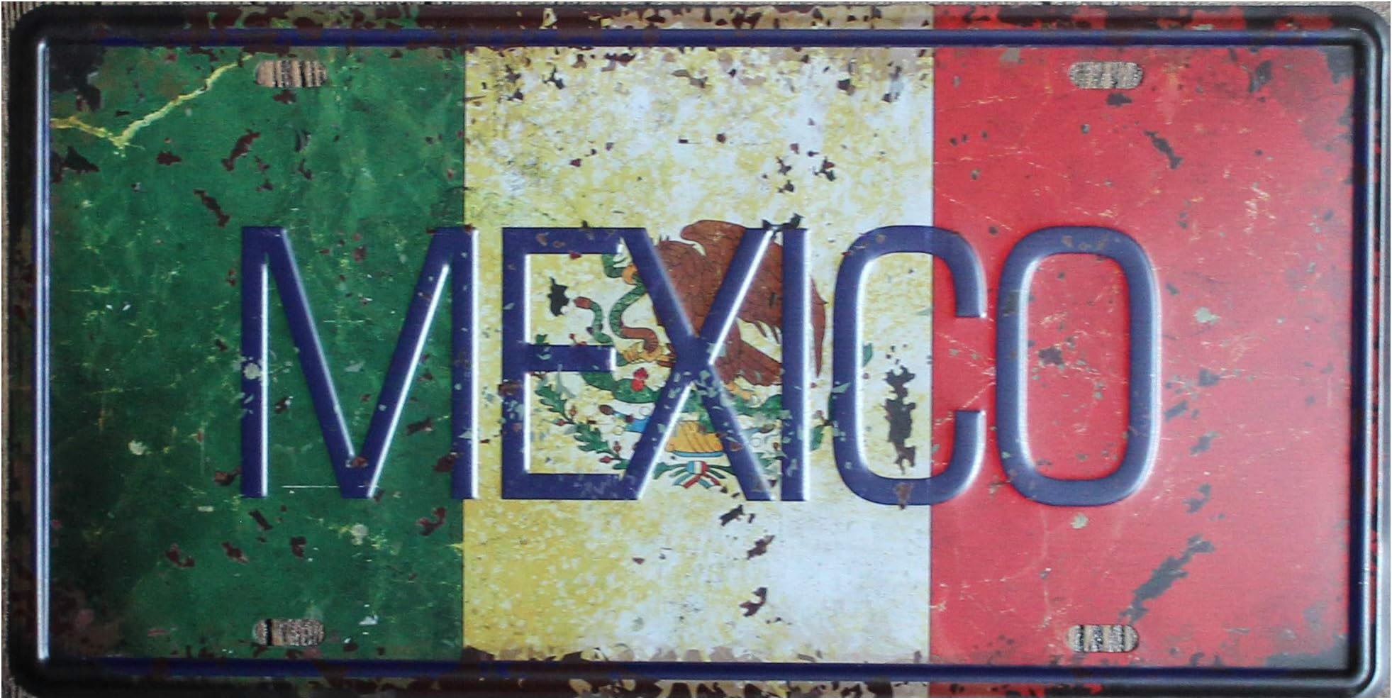 Amazon.com: Vintage Mexico Flag Sign, La Cantina - Mexico - Mexican ...