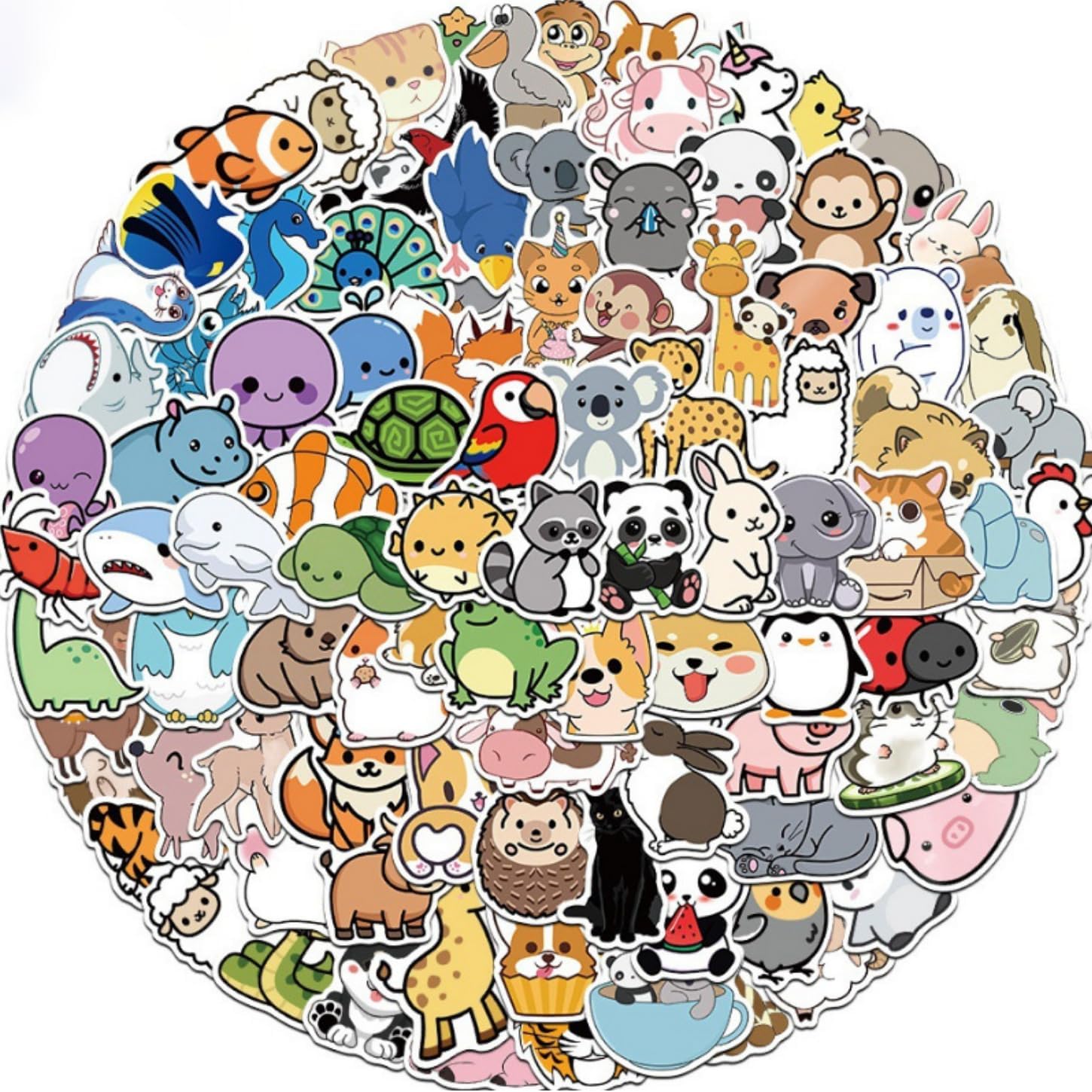Amazon.com: 100pcs Cute Cartoon Stickers, Stickers for Water Bottles ...