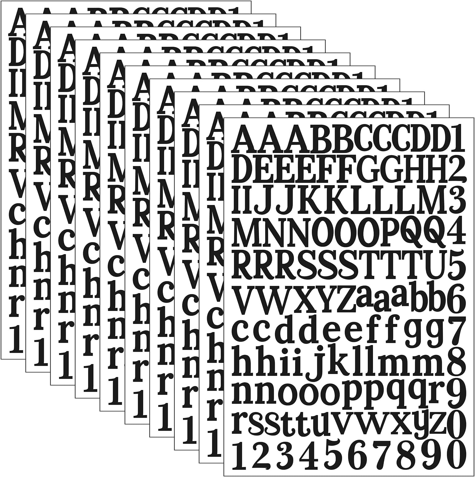 Amazon.com: Primary Alphabet Letters Numbers Stickers Peel Decorative ...