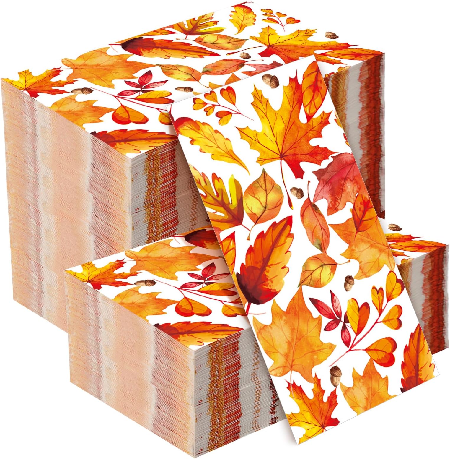 Amazon.com: Tenceur 100 Pcs Fall Napkins Disposable Maple Leaves Paper ...