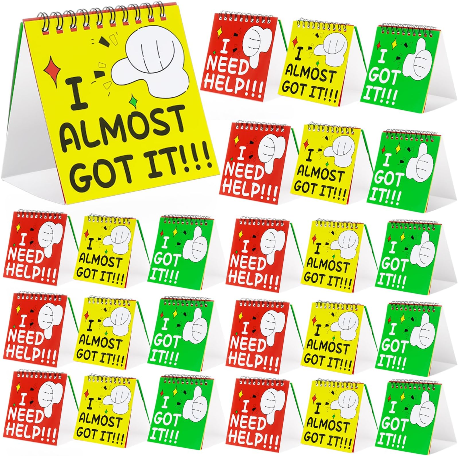 Amazon.com: 50 Pcs I Need Help Mini Flip Chart Classroom Management ...