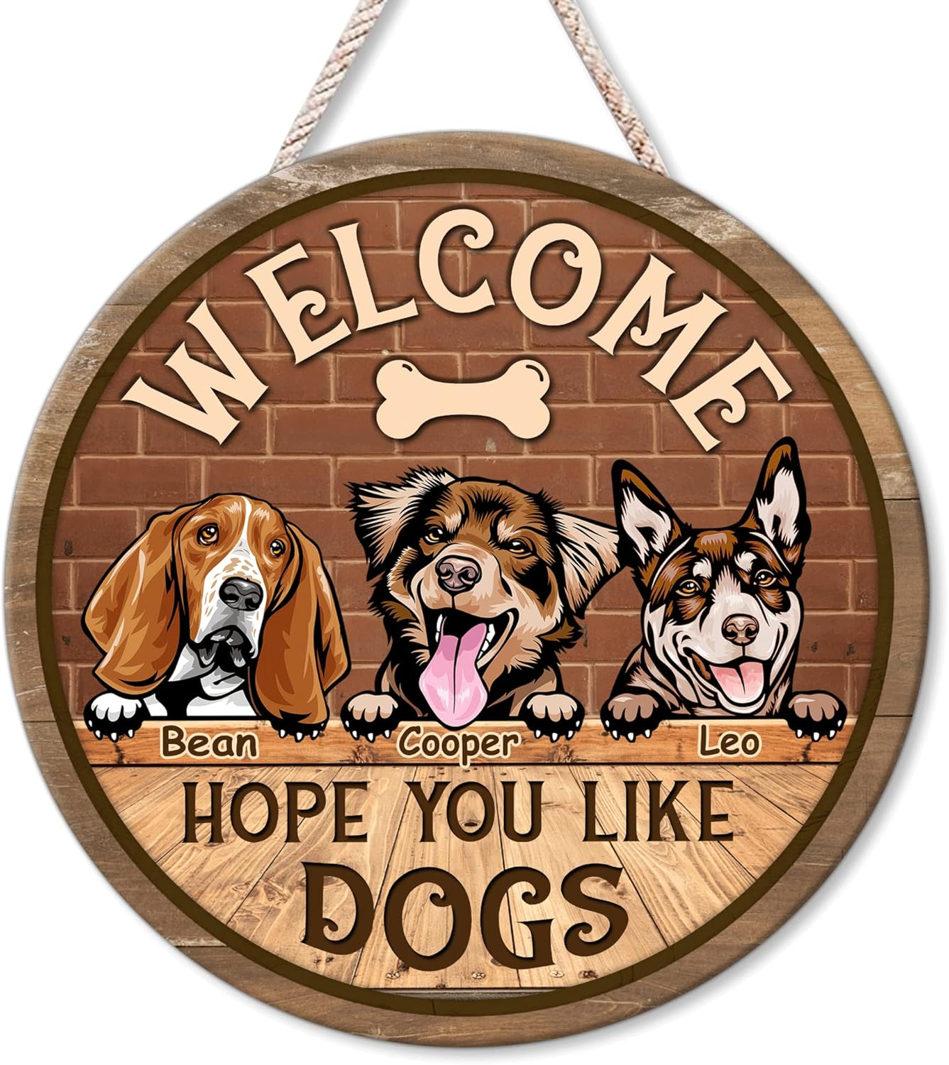 Amazon.com : Hyturtle Custom Pet Door Sign, Welcome To Our Home Pet Dog ...