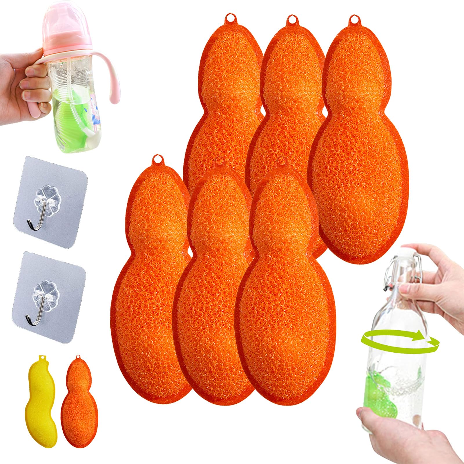 Amazon.com: Magic Beans Bottle Cleaner, Bean Bottle Cleaning Sponge ...