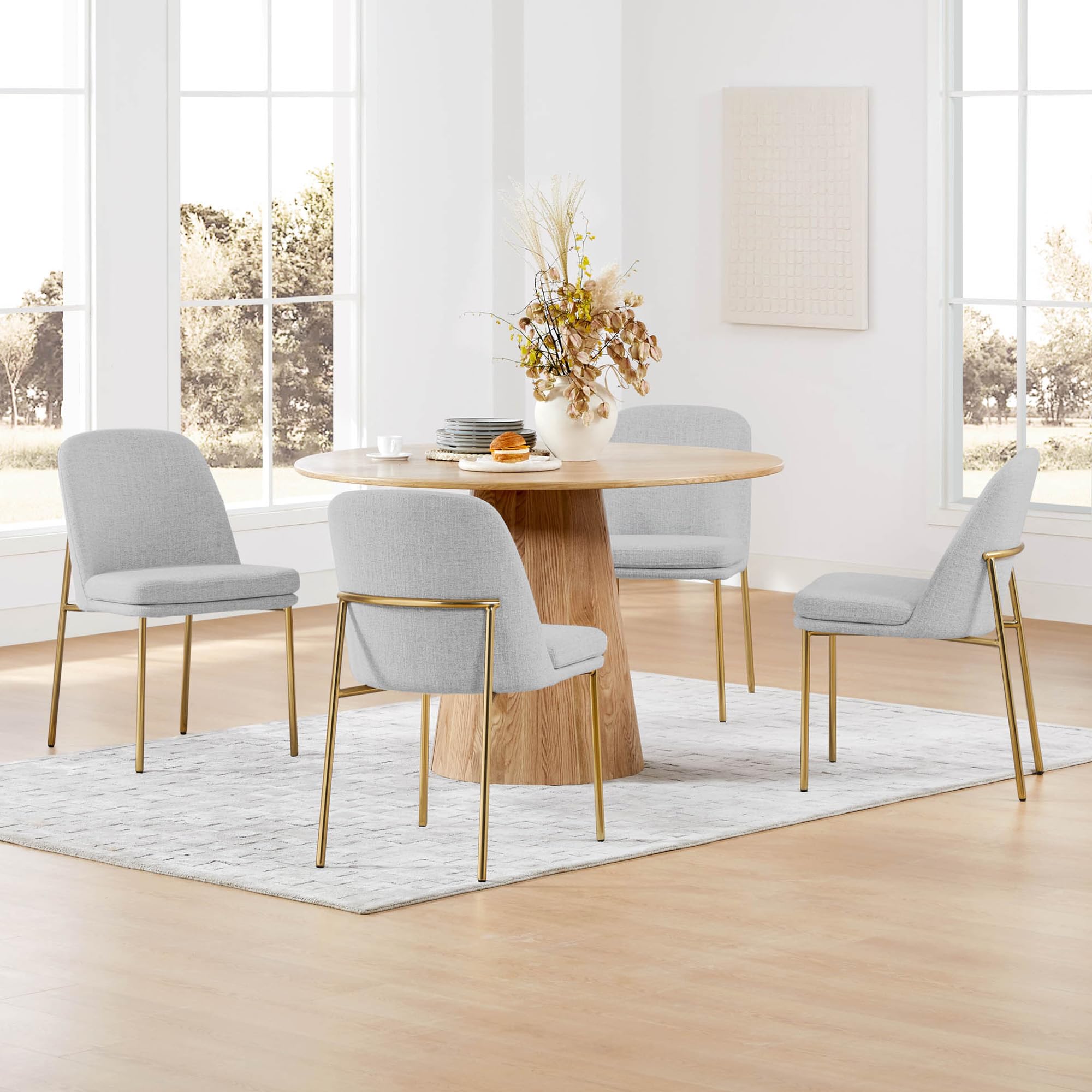 Amazon.com - CHITA Modern Dining Chairs Set of 3, FSC Certified Metal ...