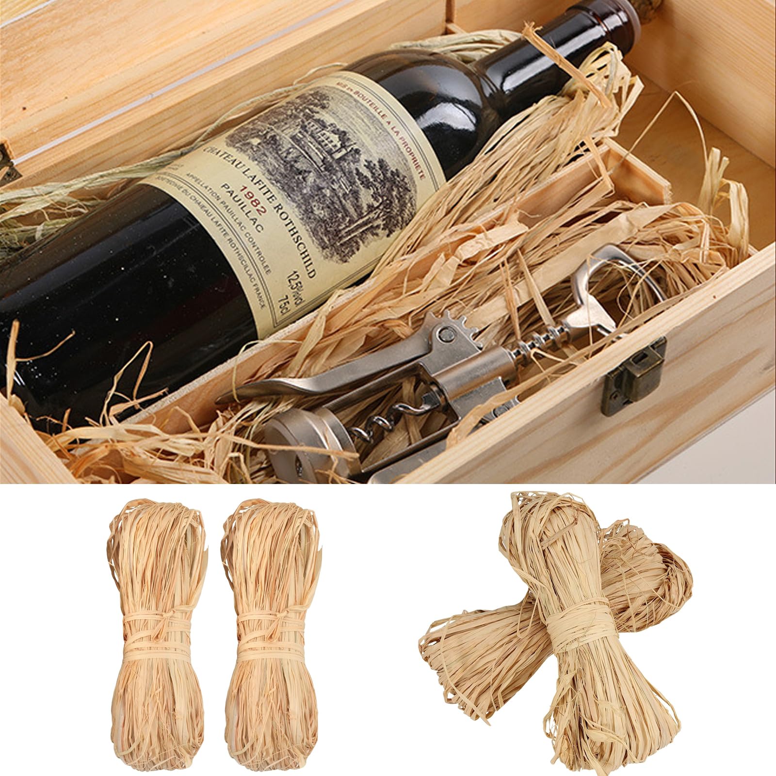 4 Pack X 50g Raffia, Raffia Ribbon, Rafia, Raffia Yarn, Raffia Bundles ...