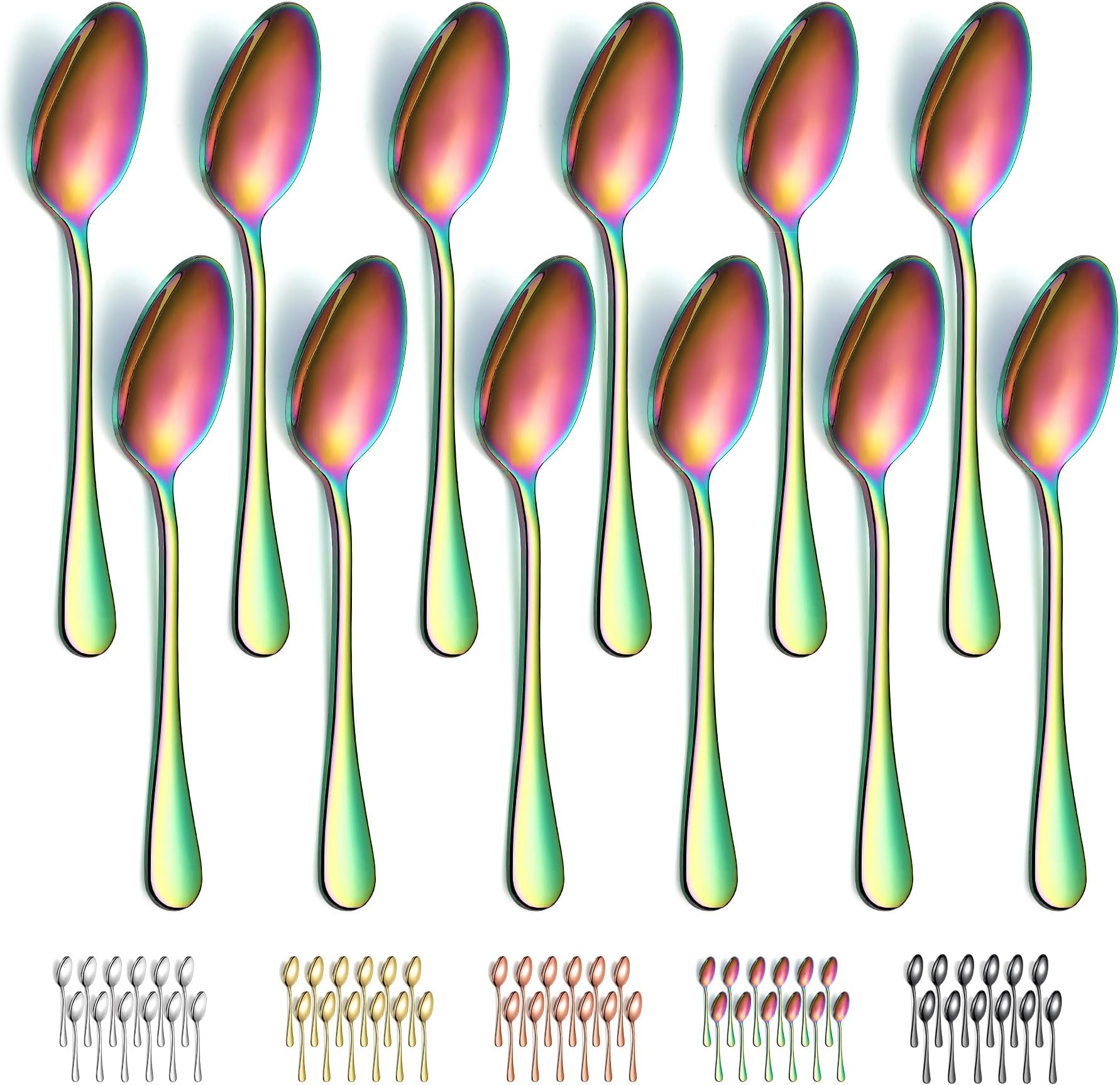 Amazon.com: Berglander Solid Spoon, Stainless Steel Rainbow Solid ...