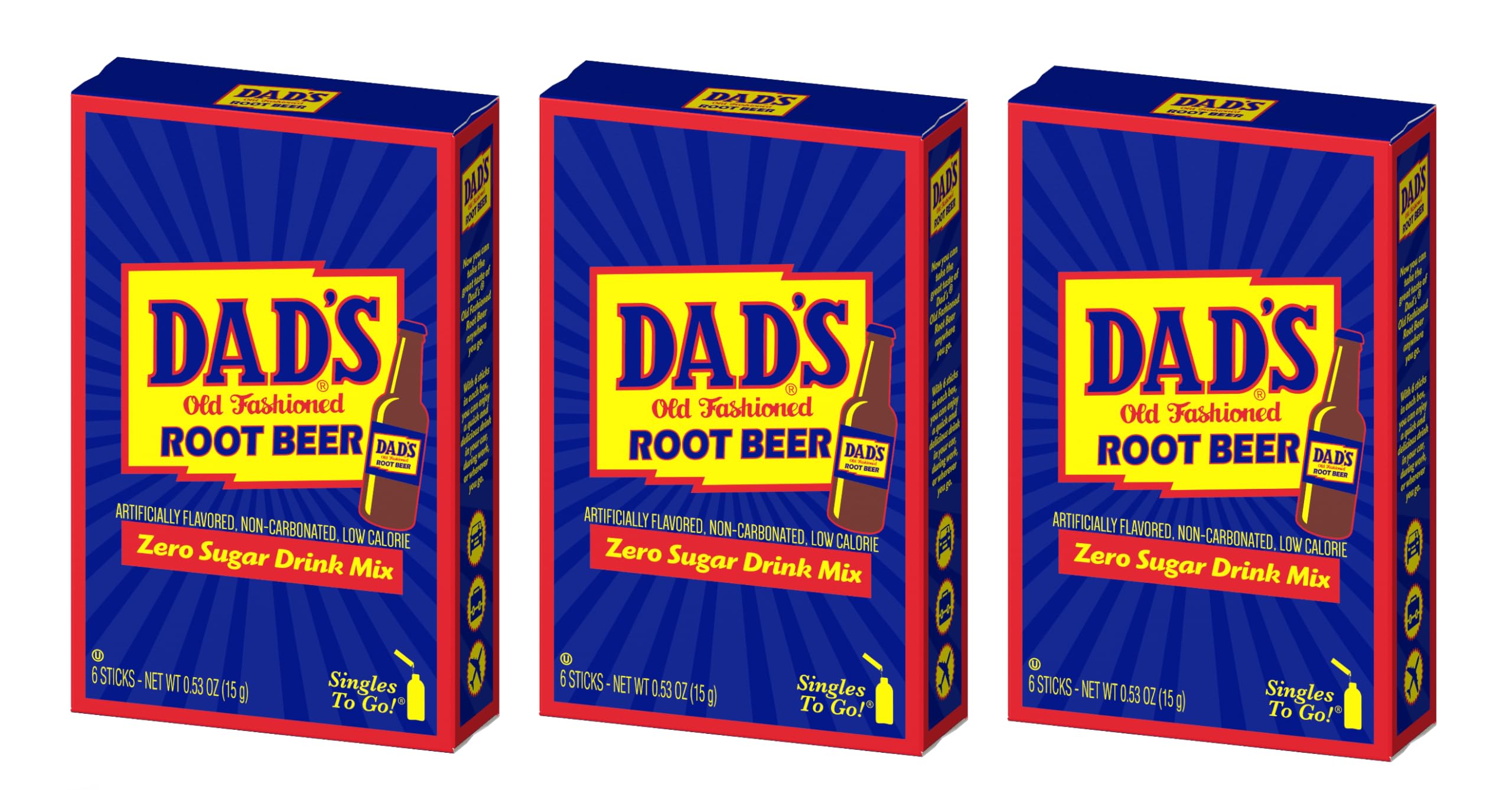 Amazon.com : Dad's Old Fashioned Root Beer - Singles To Go Sugar Free ...