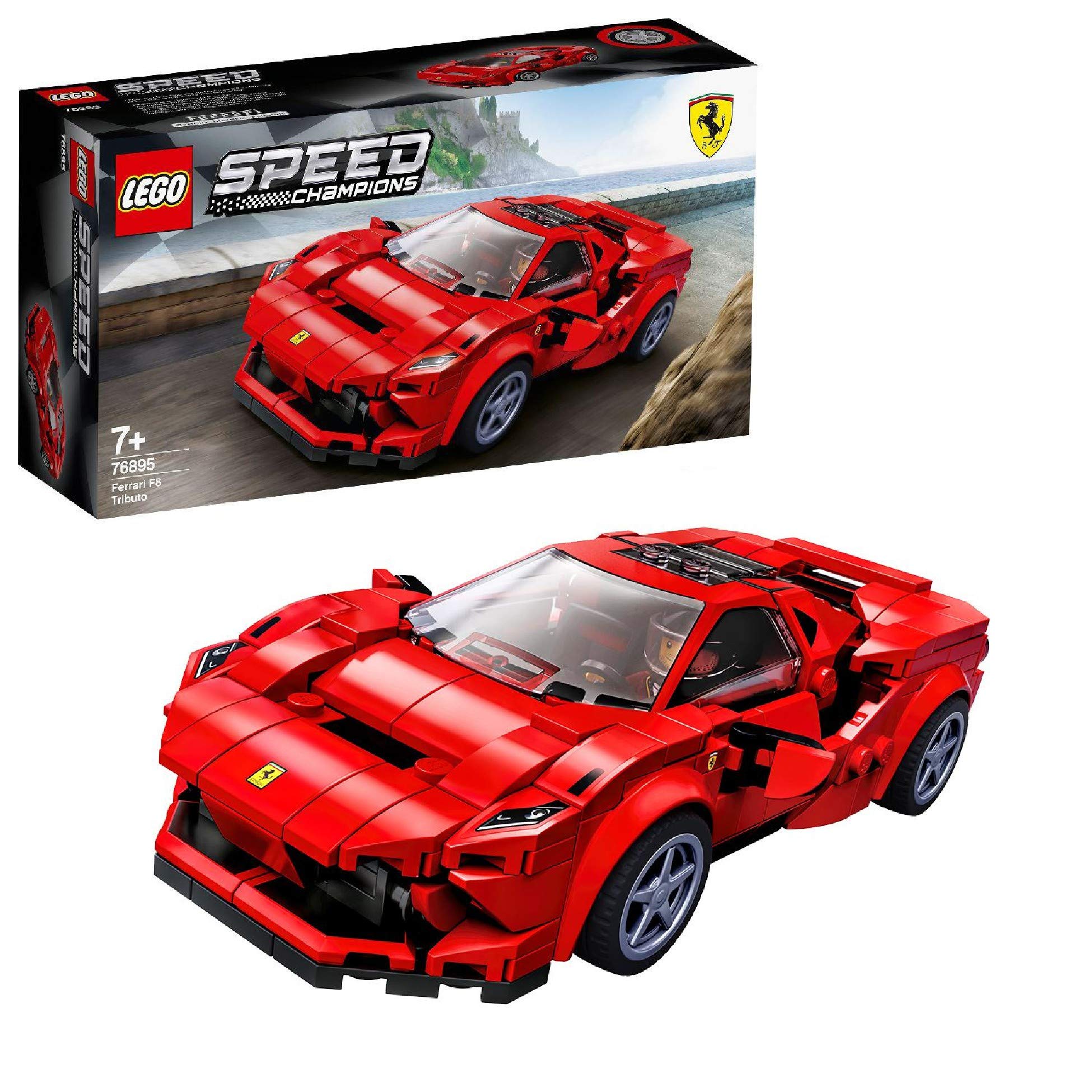 Buy LEGO 76895 Speed Champions Ferrari F8 Tributo Toy Racing Car with ...
