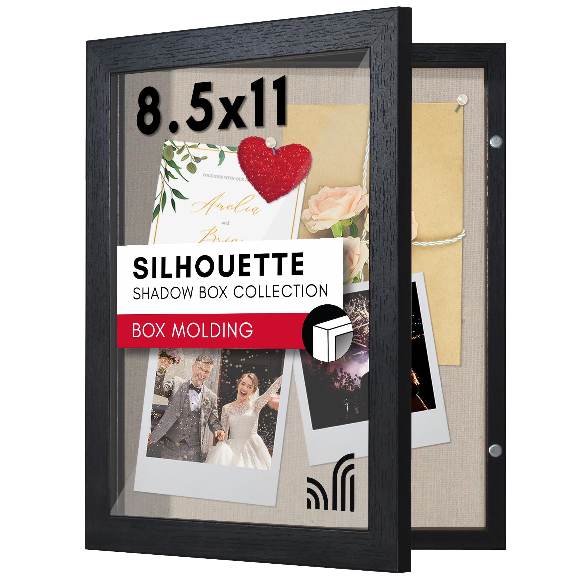 Amazon.com - Americanflat Front Opening 8.5x11 Shadow Box Frame with ...