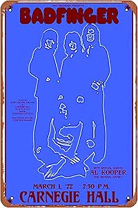 Amazon.com: Badfinger with Al Kooper (1972) Rock Poster Metal Signs for ...