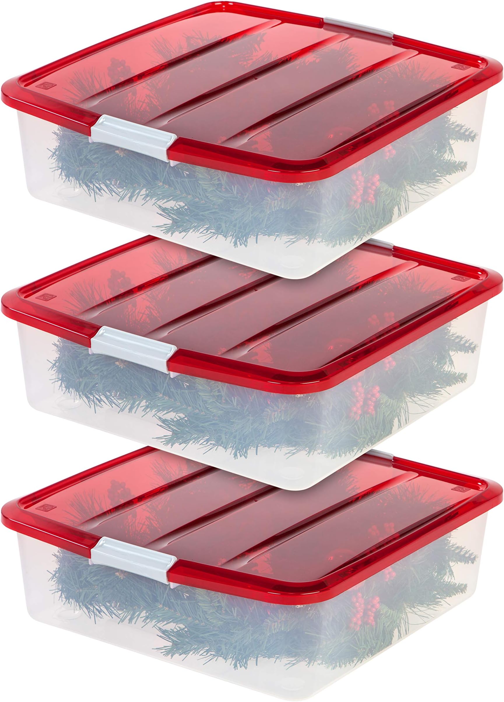 Amazon.com: IRIS USA 40 Qt Plastic Under Bed Storage Nestable Organizer ...