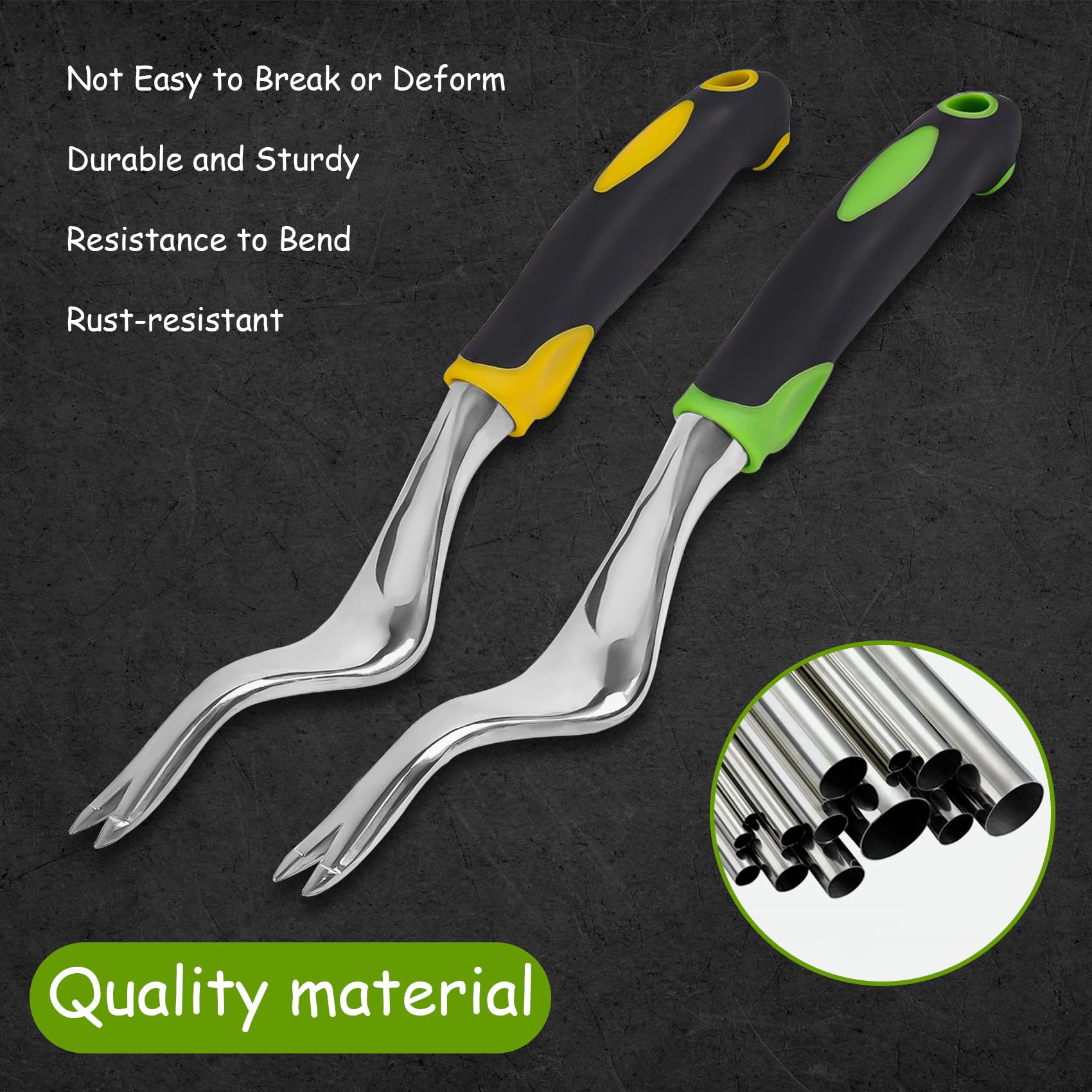 Weed Puller Hand Weeder With Wood Handle Grampa's Garden Hook - Multi ...