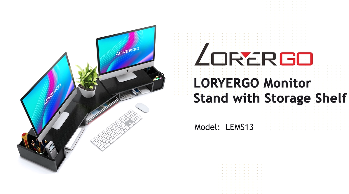 Watch LORYERGO Dual Monitor Stand Riser on Amazon Live
