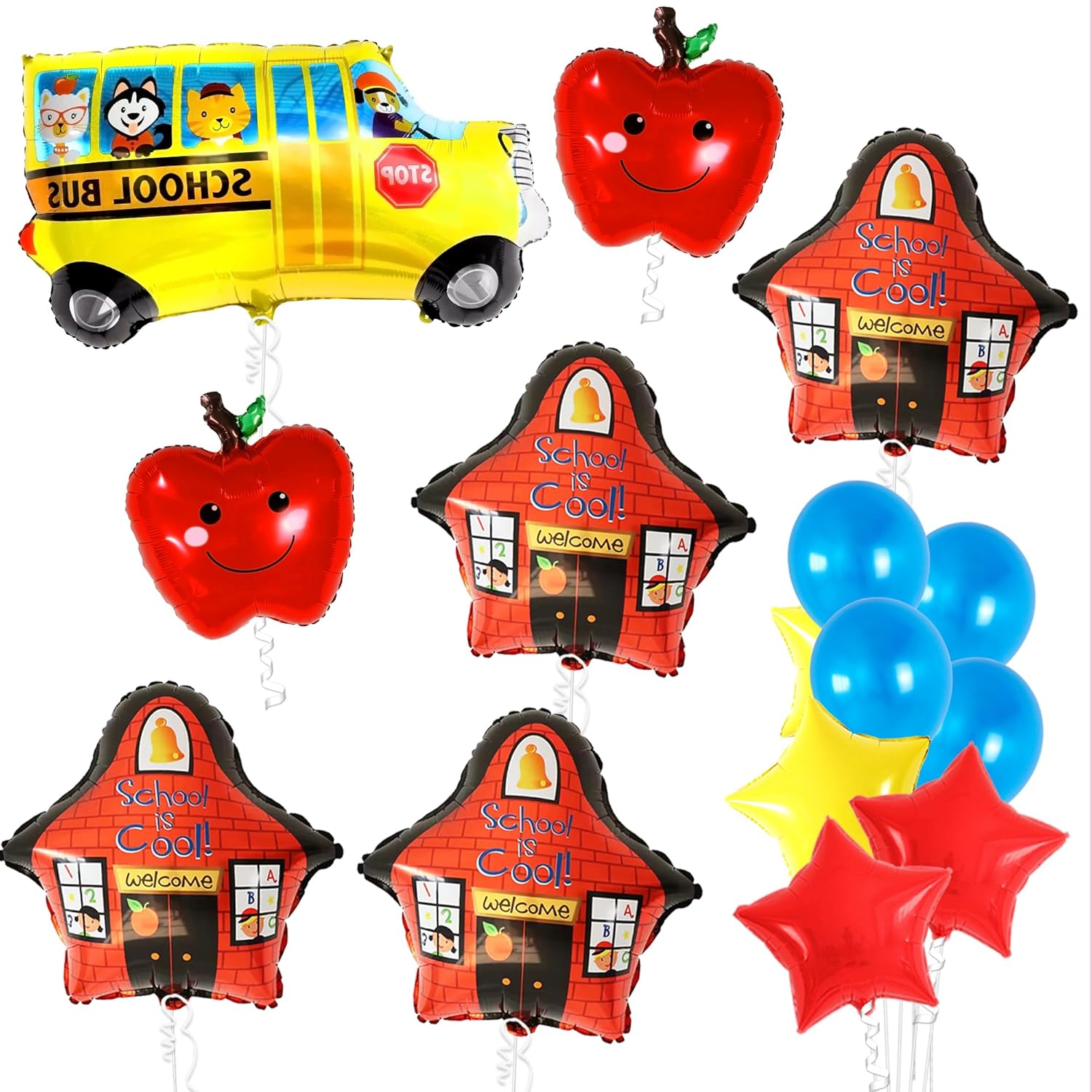 Amazon.com: Big Back To School Balloons Set - Pack of 12 | Back To ...