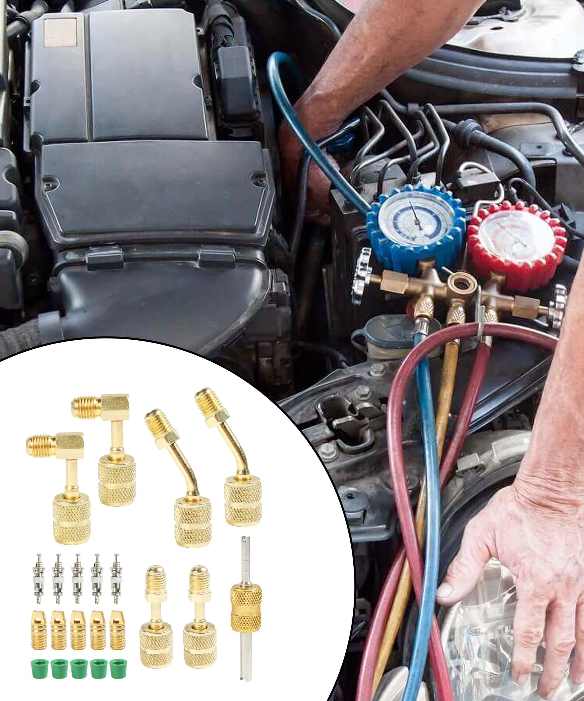 Snapklik.com : R410A Refrigerant,Car Accessories R410A Adapter,Mini ...