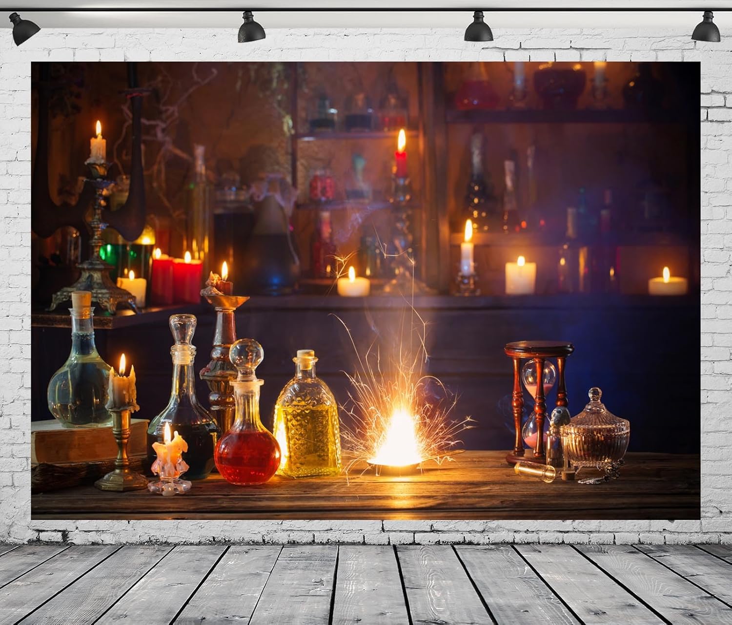 Amazon.com : CORFOTO 7x5ft Fabric Witch Laboratory Photography Backdrop ...