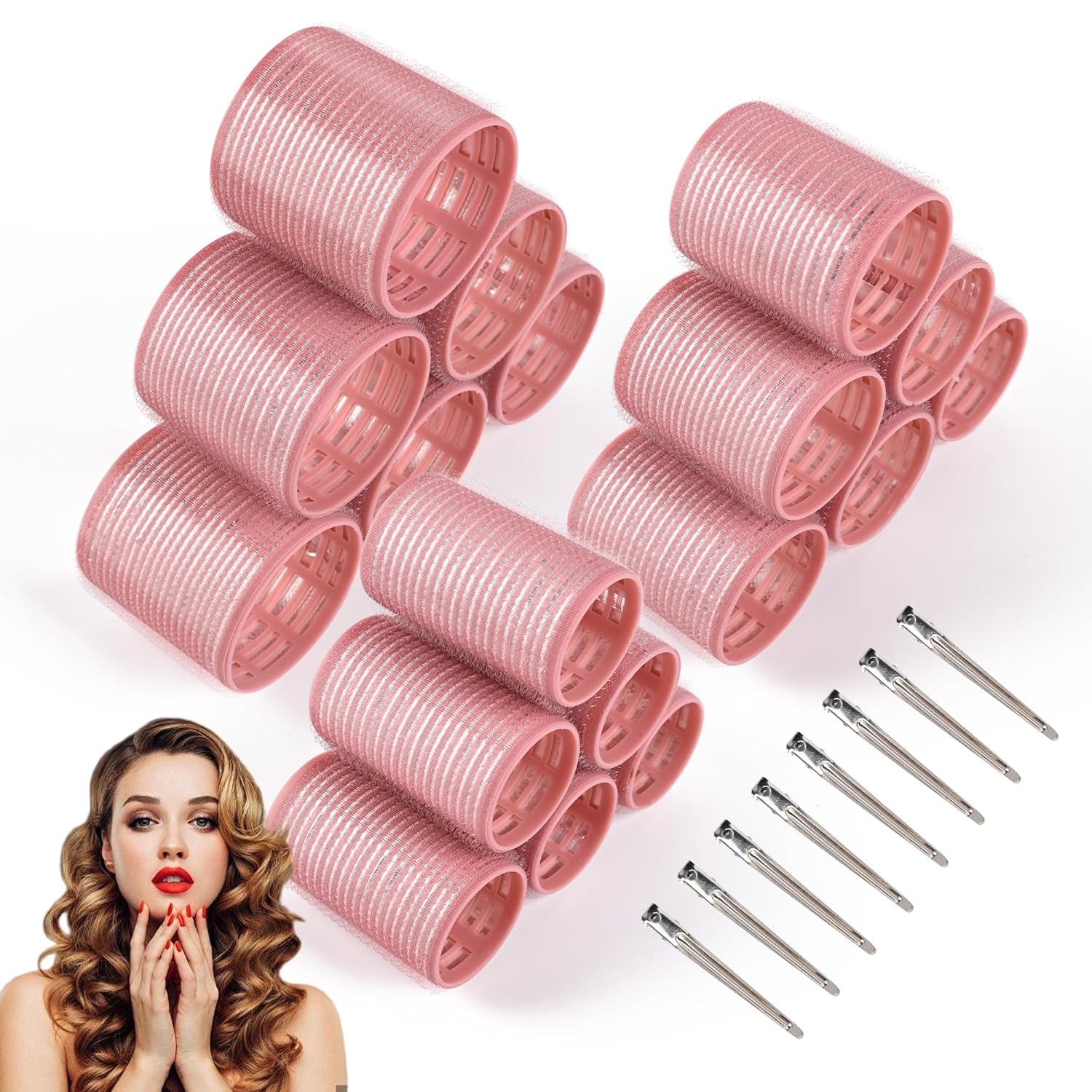 Amazon.com : wetore 26 Pcs Ceramic Thermal Hair Rollers Set,Hair ...