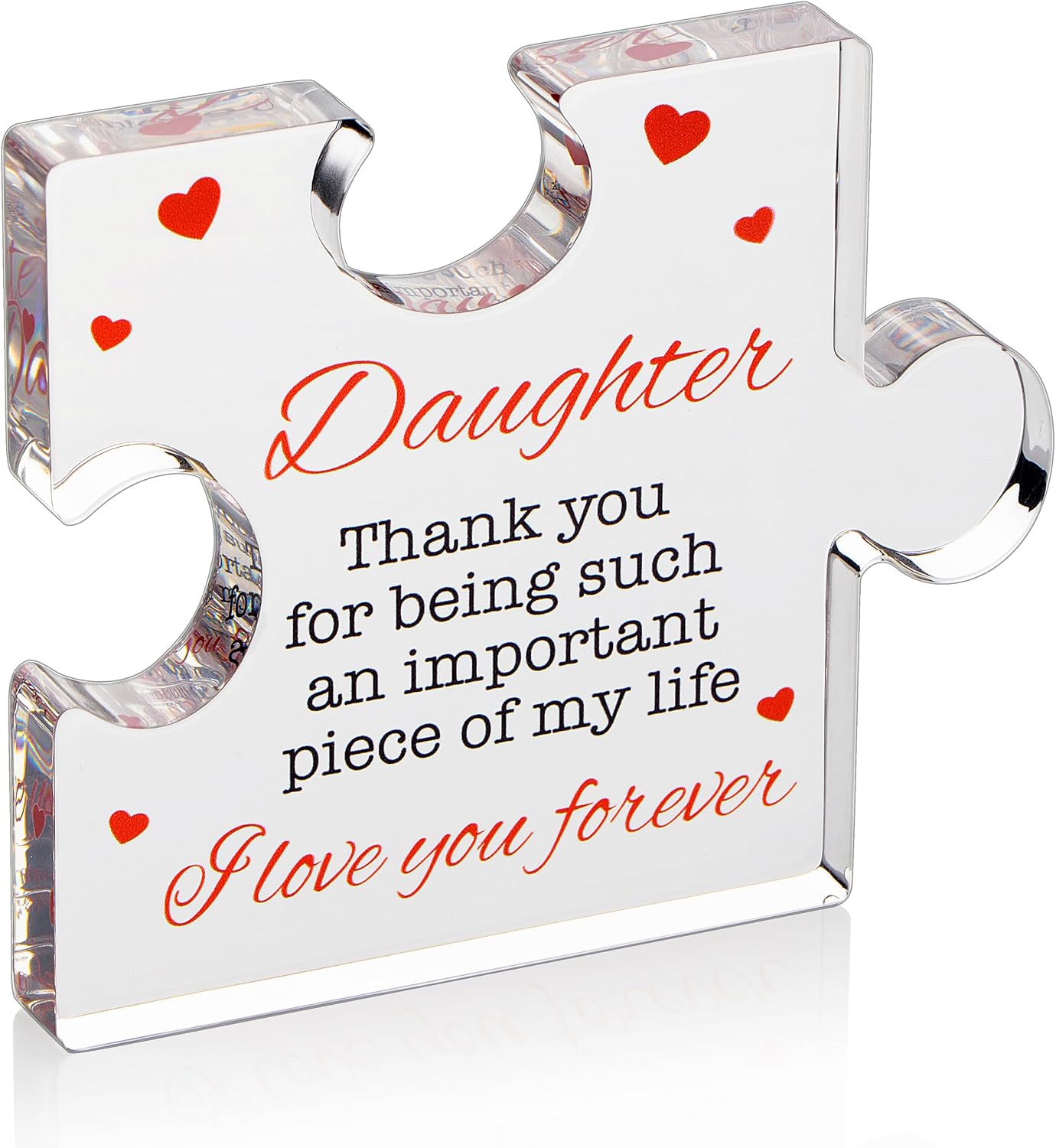 Amazon.com: Daughter Gifts - Engraved Acrylic Block Puzzle Daughter ...