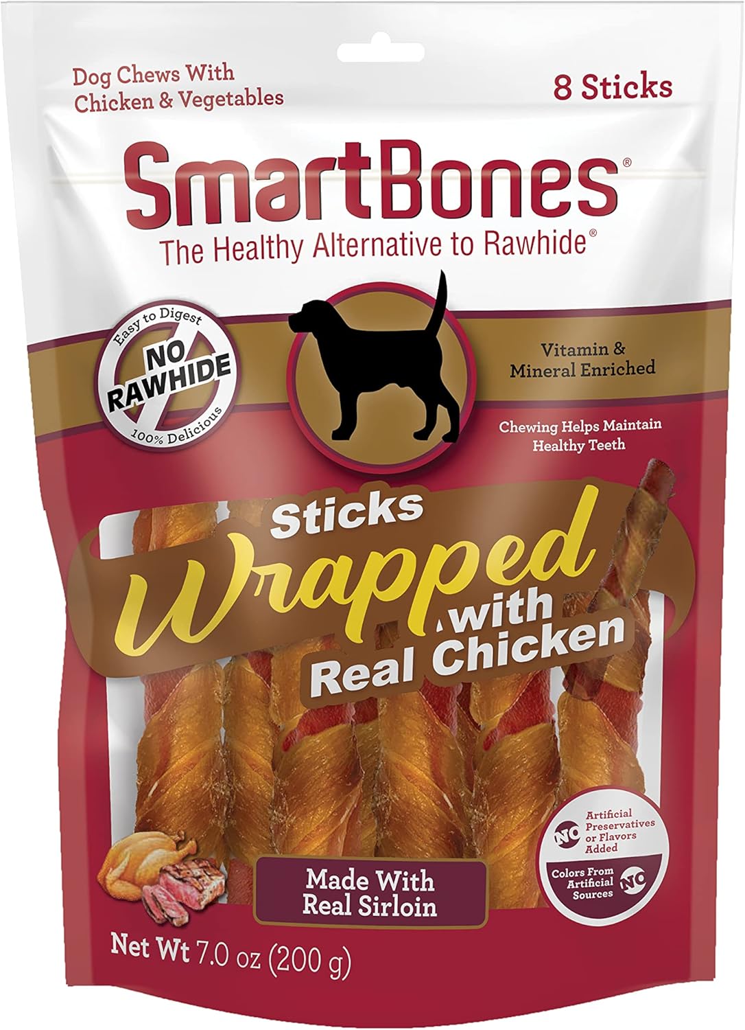 Amazon.com : SmartBones SmartStick Wrapped with Real Chicken, 1 Count ...