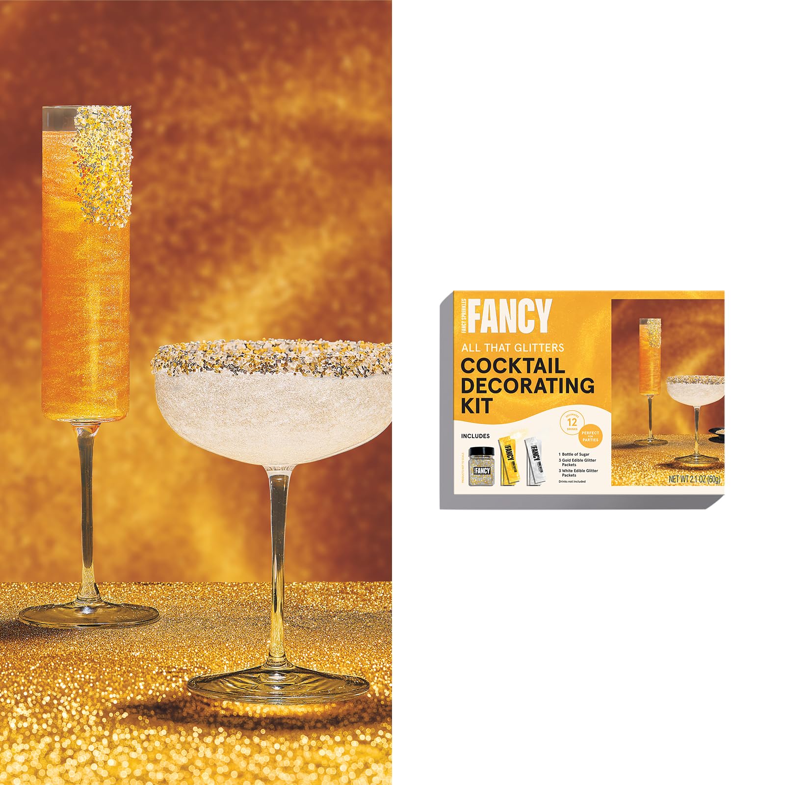 Amazon.com: Fancy Sprinkles All That Glitters Cocktail Kit, for Happy ...