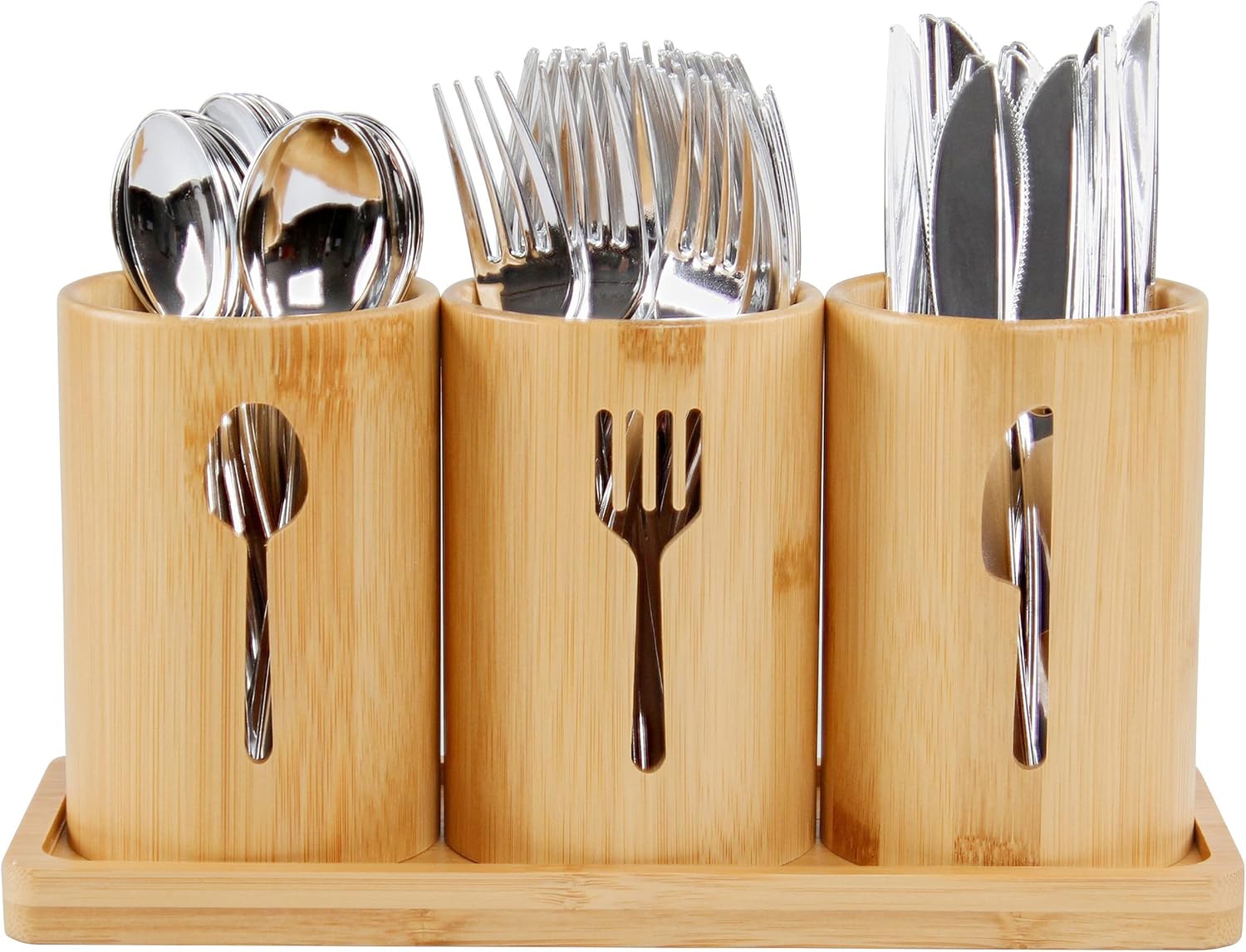 Amazon.com - 7Penn Standing Utensil Organizer Caddy - 3 Cup Bamboo ...