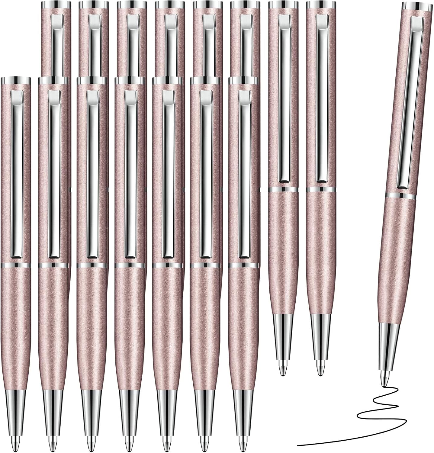 Amazon.com : Chinco 16 Pcs Small Ballpoint Pen Mini Pens Bulk Metal ...