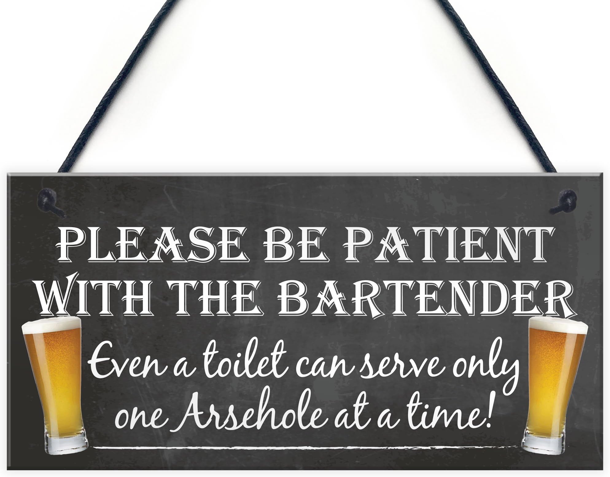 RED OCEAN Patient Bartender Funny Pub Landlord Alcohol Gift Hanging ...