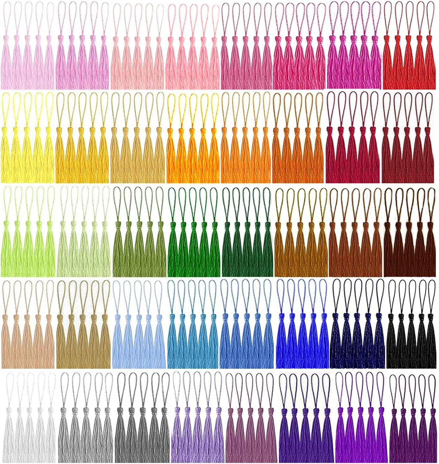 Amazon.com: 200PCS Small Craft Tassels, BetterJonny 40 Colors Silky ...