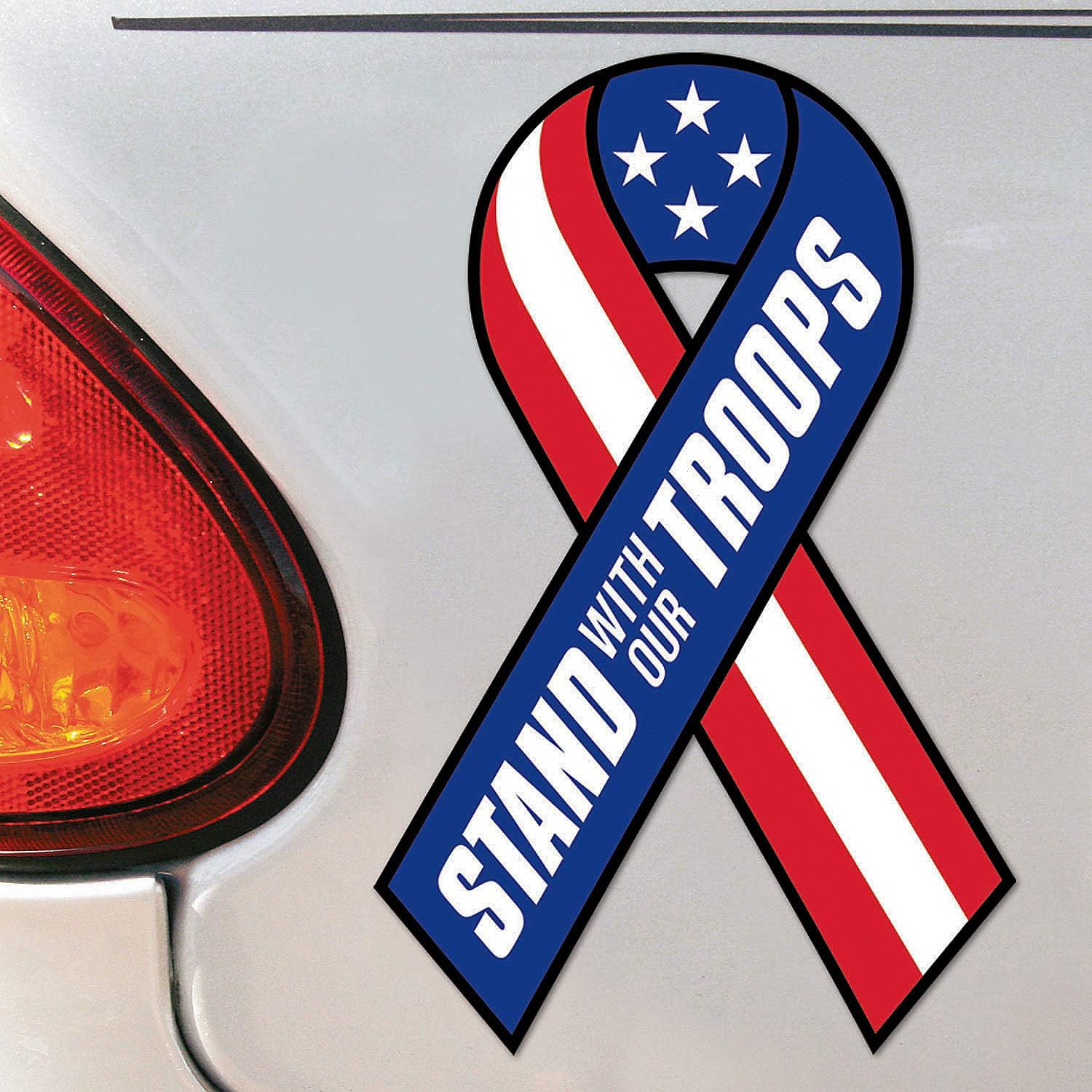 Amazon.com: Fun Express Support Our Troops Car Magnet – Patriotic ...
