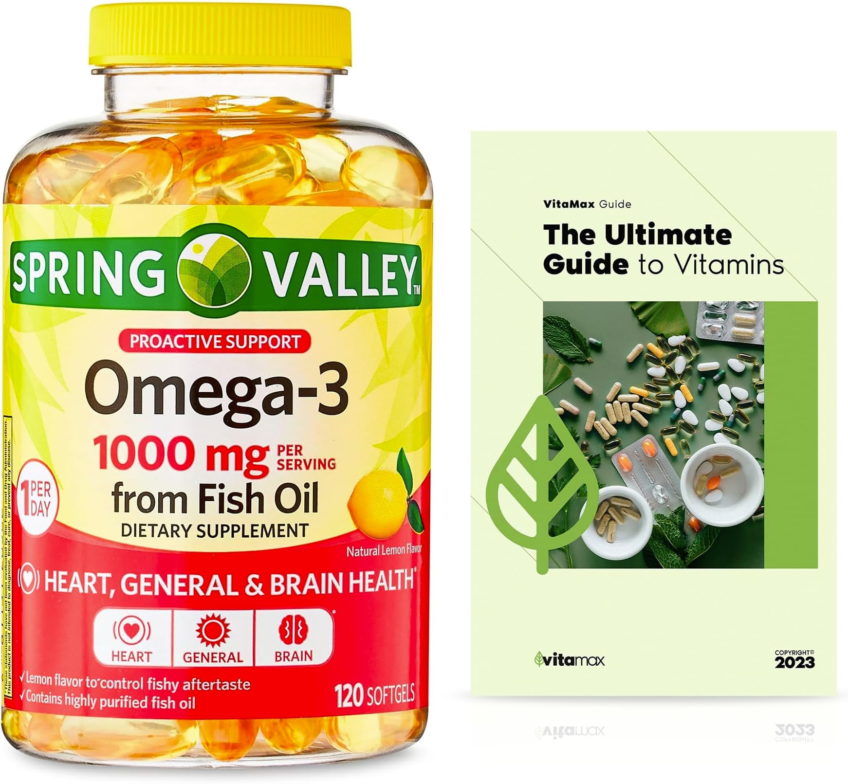 Amazon.com: Spring Valley Omega-3 1000mg from Fish Oil Dietary ...