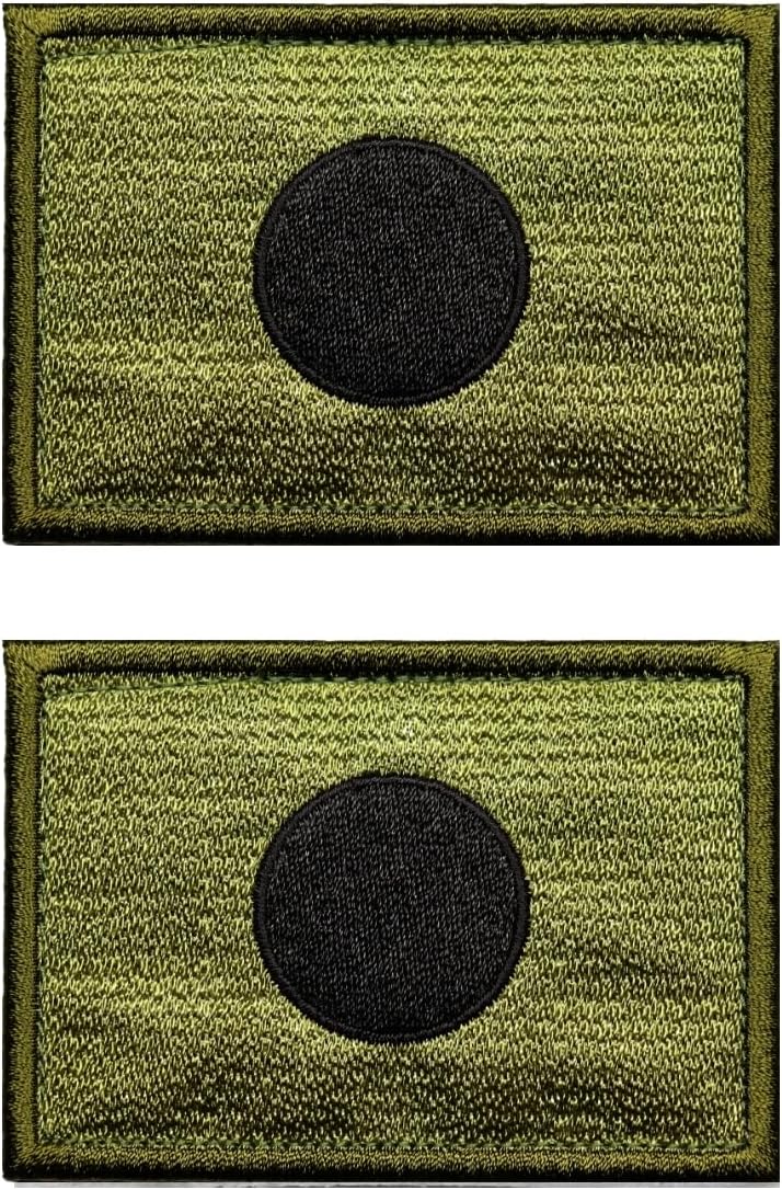 Amazon | ワッペン ベルクロパッチ 面ファスナー メス無し WappenCook タクティカル ミリタリー サバゲー ワッペン 戦闘服 日本国旗 刺繍 ワッペン 日の丸 2S OD 2 ...