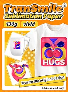 Amazon.com: TranSmile Sublimation Paper (8.5 * 11', 30 Sheets) 130g ...
