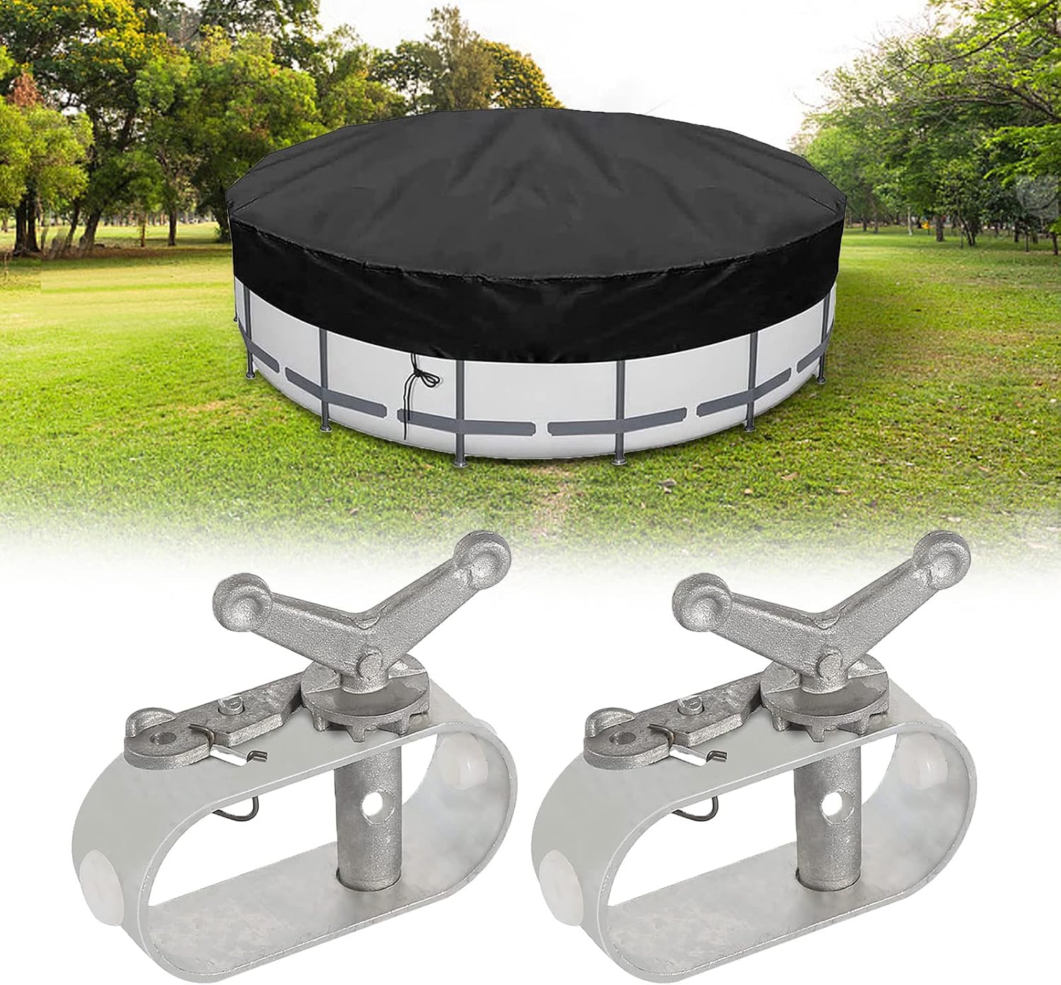 Feliciay 2pcs Turnbuckle for Rope Pool Cover, for Round Oval Swimming ...