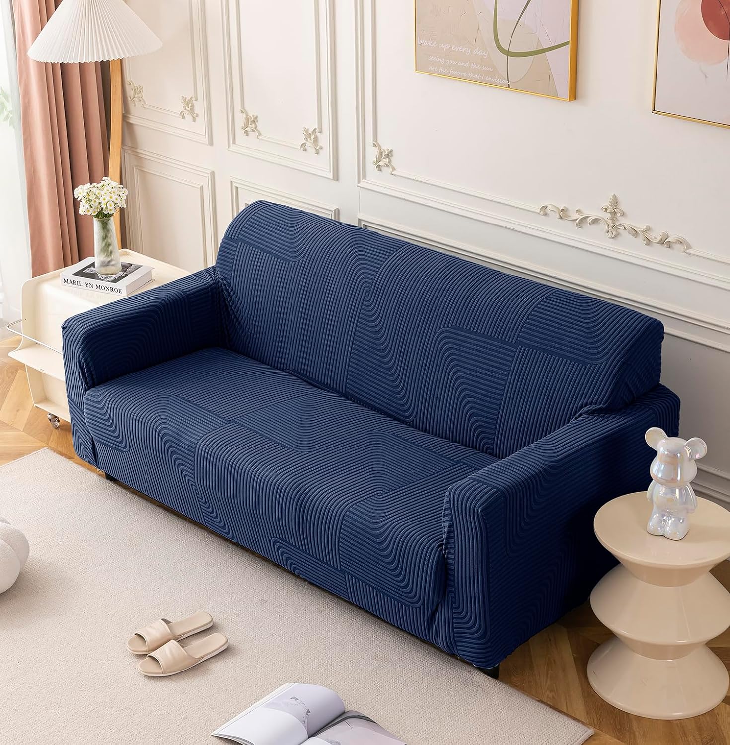 House of Quirk Universal Jacquard Waterproof Thickened Fabric Sofa ...