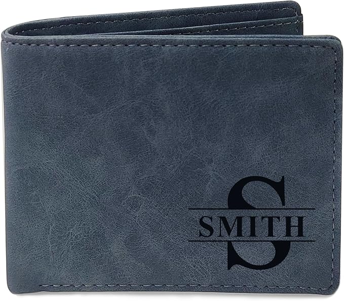 Amazon.com: EDSG Personalized Wallet for Men Custom Mens Wallet Slim Leather Wallet Personalized ...