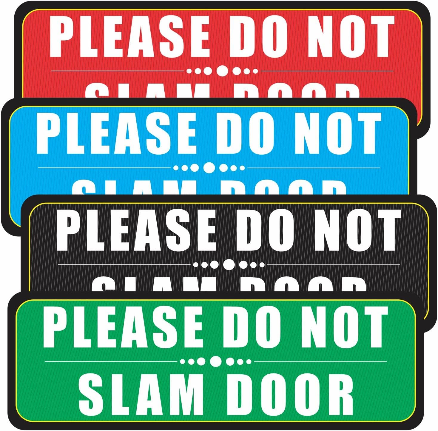 Buy Do Not Slam Door Sign Sticker - (Pack of 12) 6 x 2 Large Laminated ...
