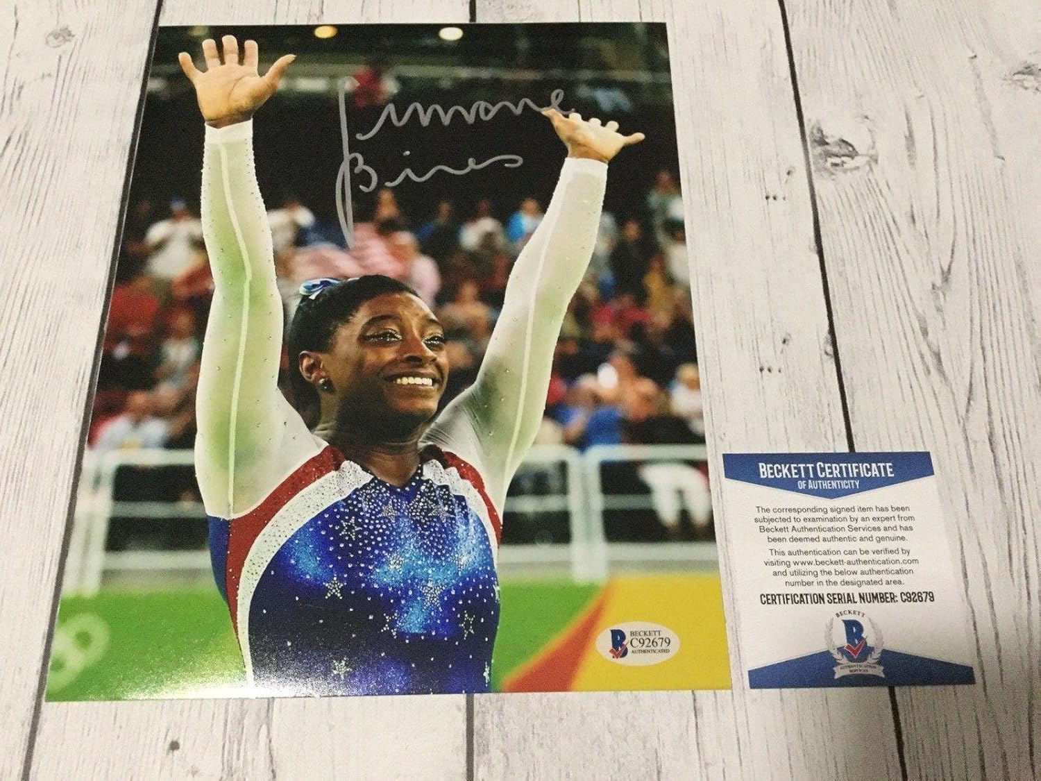 Simone Biles Autographed Signed Team USA 8x10 Photo Beckett BAS COA a ...