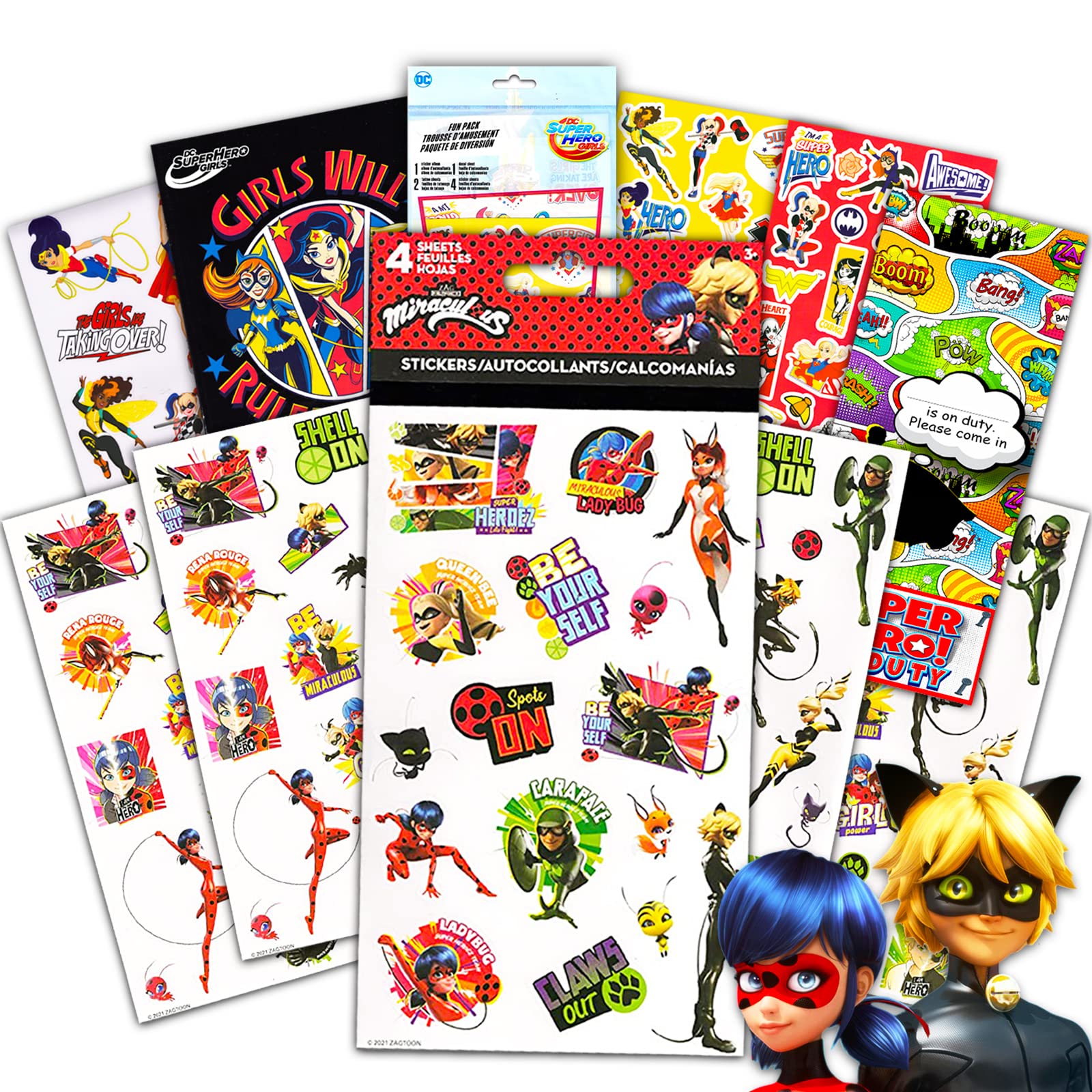 Buy Zagtoon Miraculous Ladybug Reward Stickers Pack Bundle ~ 150 ...