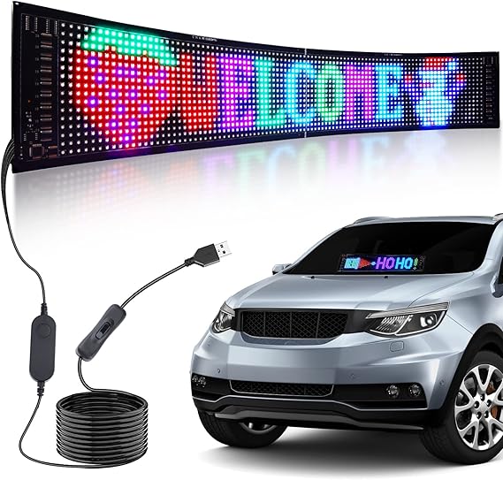 Amazon.com: Car Led Sign, Huge 27''x5'' Led Car Signs for Business ...