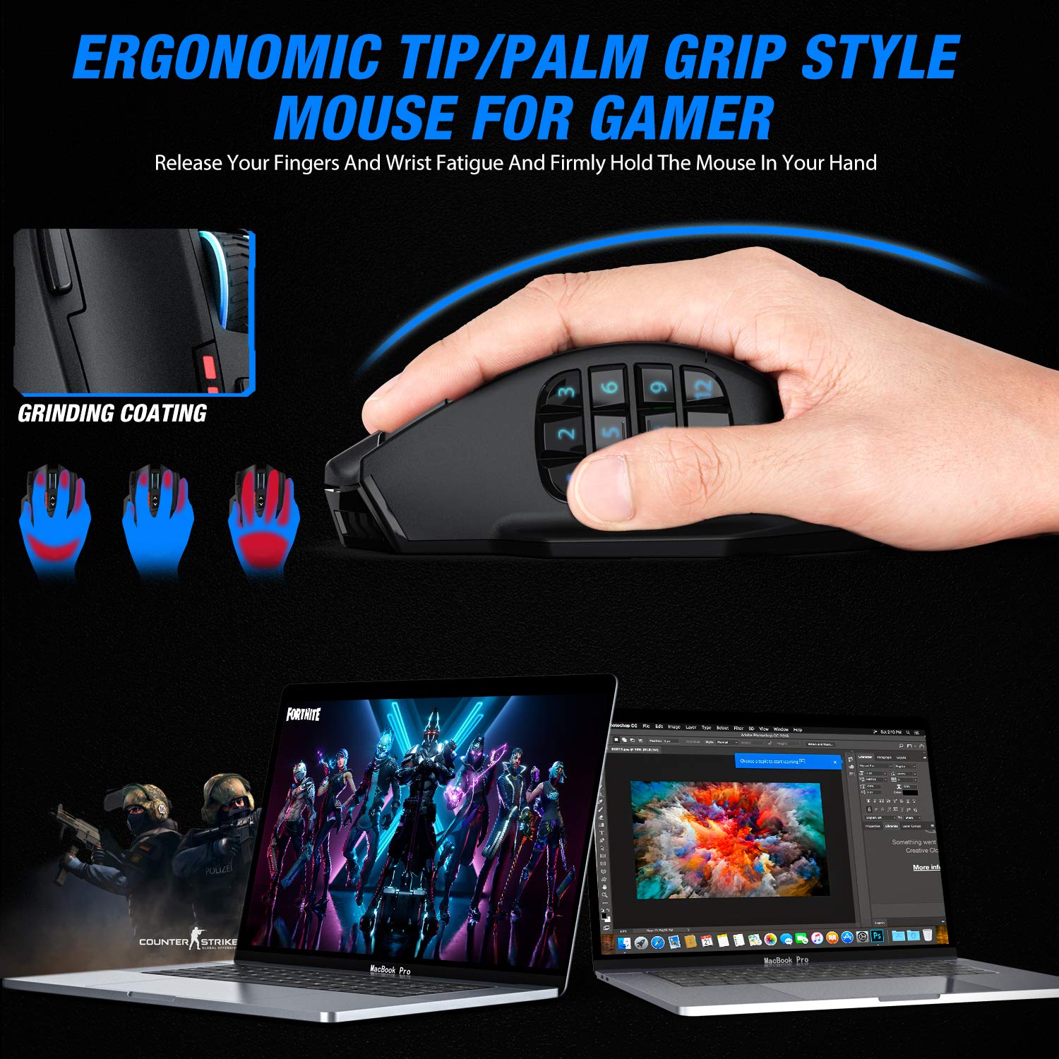 Snapklik.com : Venus Pro RGB Wireless MMO Gaming Mouse, 16,000 DPI ...