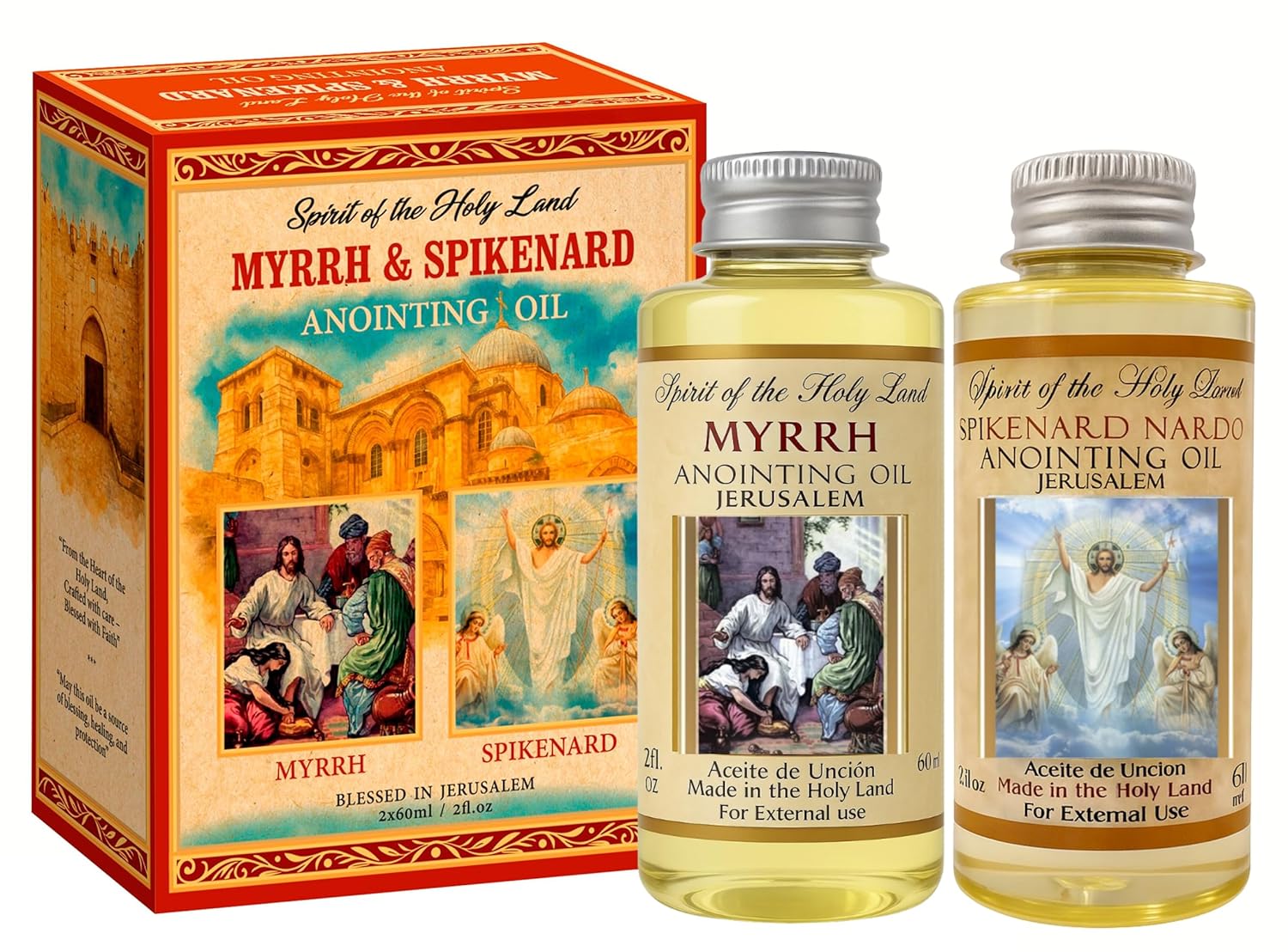 Amazon.com: Myrrh & Spikenard Anointing Oil from Holy Land Blessed in ...